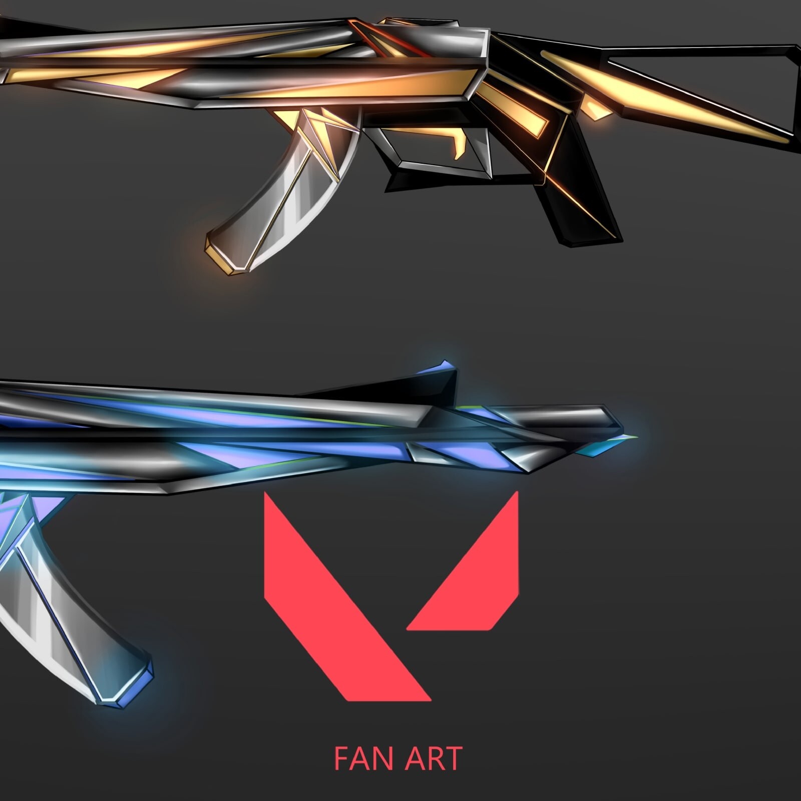 ArtStation - VALORANT Vandal fan skin - Rising Sun and Rising Moon