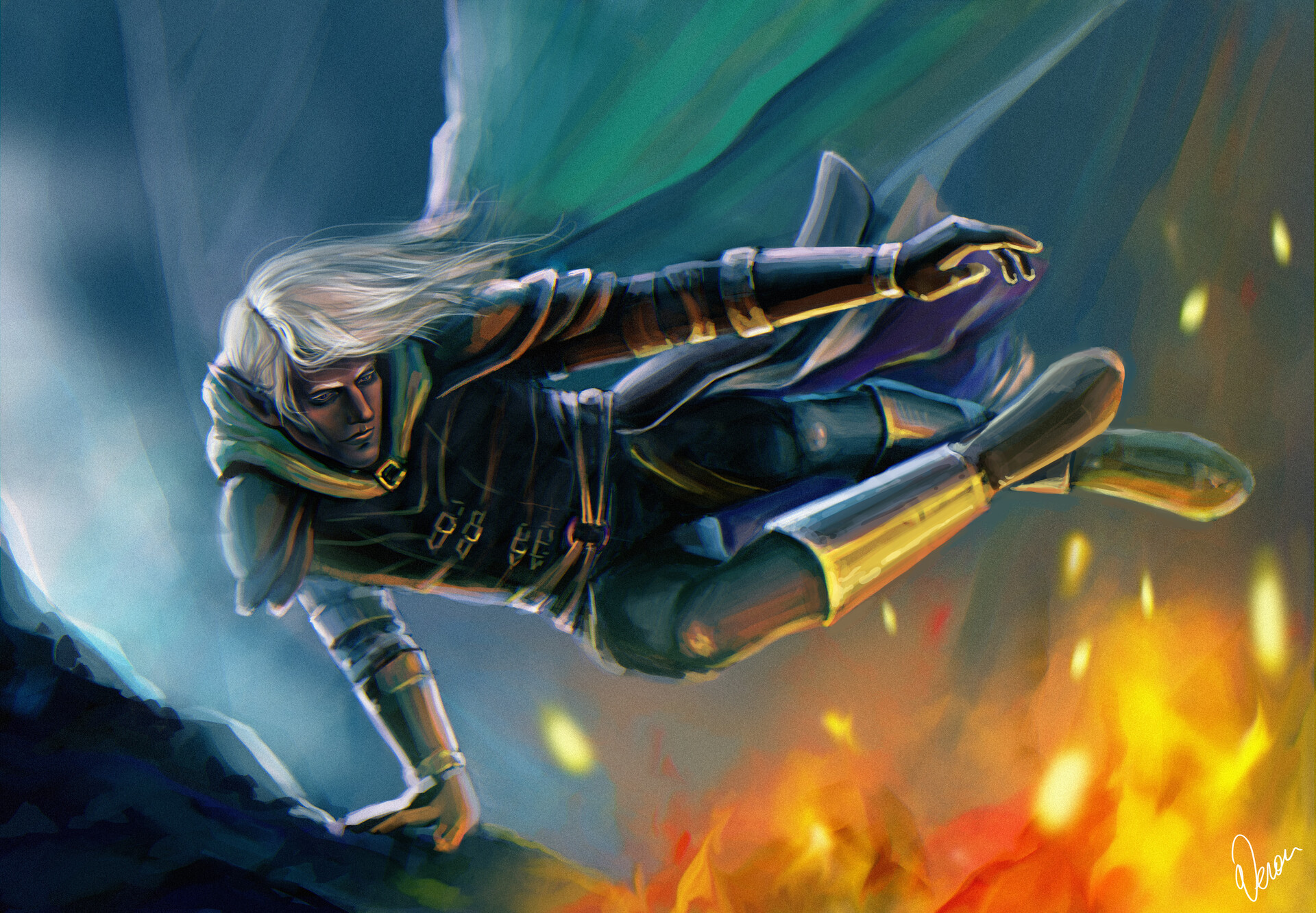 ArtStation - Drizzt Do'Urden. Drawing progress 2019-2020.