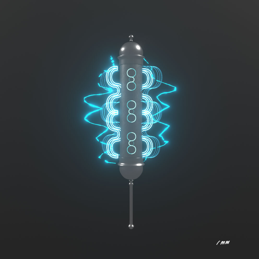 ArtStation - Weapon design - Electro Mace Concepting