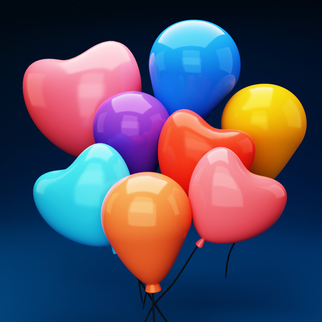 ArtStation - 3D Balloons - Blender