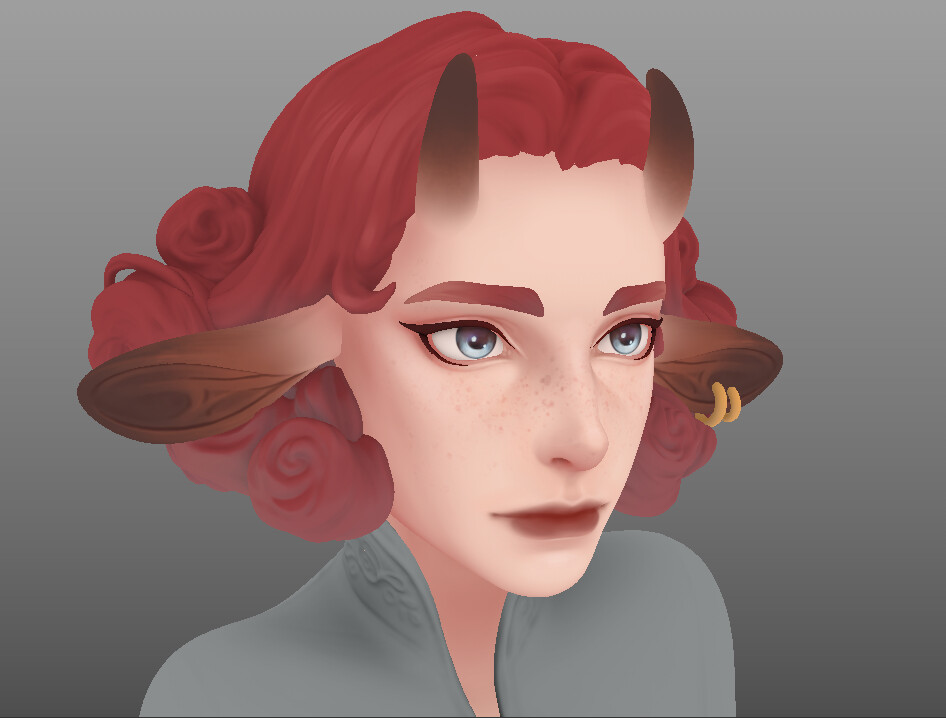 ArtStation - Goat Lady Bust