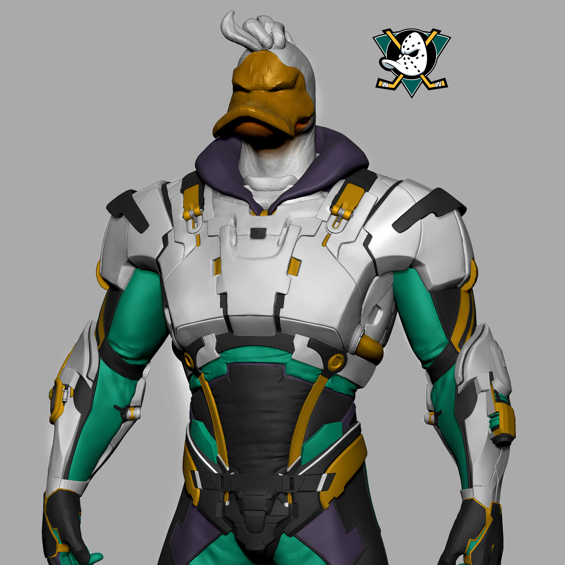 ArtStation - WIP - Wildwing Mighty Ducks Animated