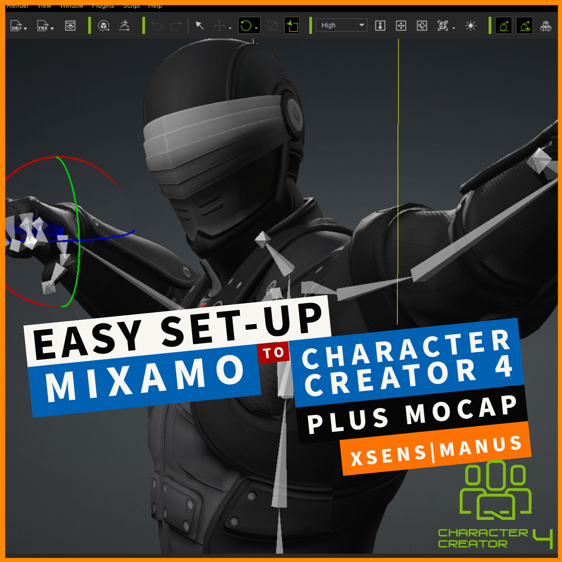 ArtStation - Mixamo to Character Creator 4 with Custom Motion Capture Data