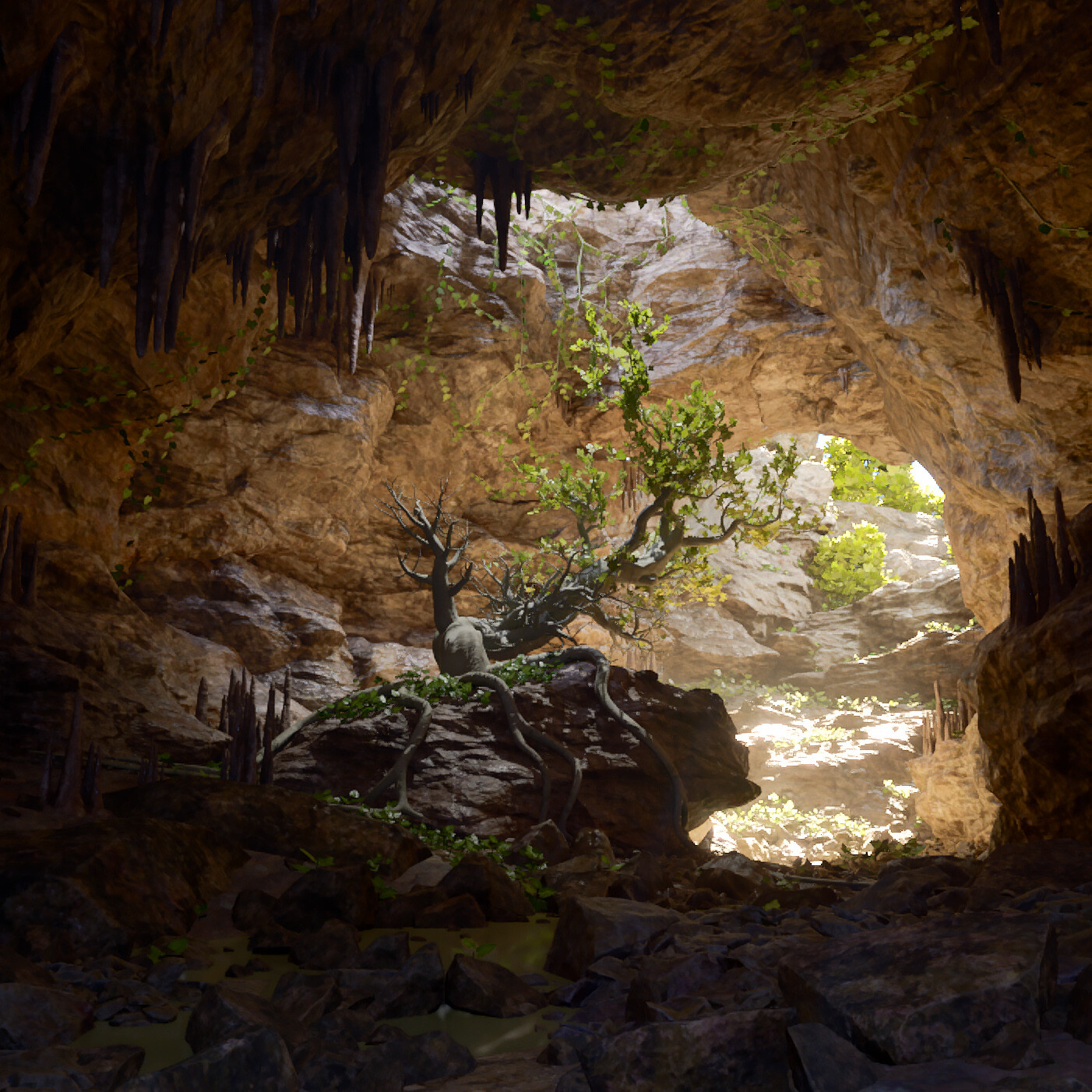 ArtStation - Cave environment UE5 & Houdini
