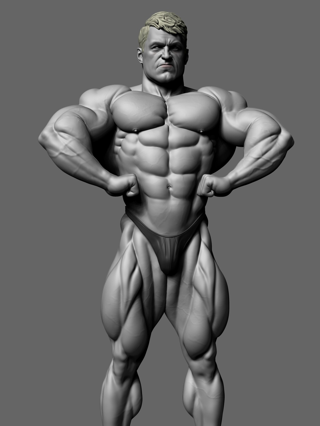 ArtStation - Bodybuilder lats spread