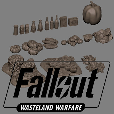 ArtStation - Fallout - Wasteland Warfare Food and Drinks