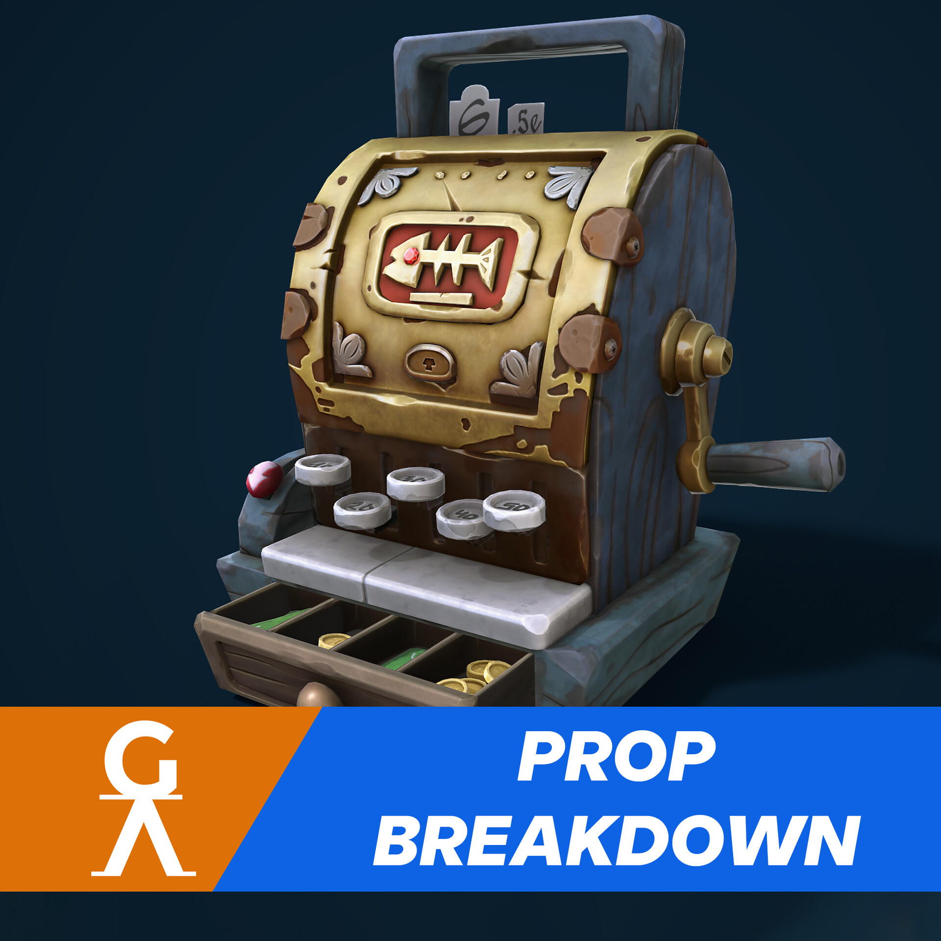 ArtStation - Cash Register - Prop Breakdown - Yuri Bancov