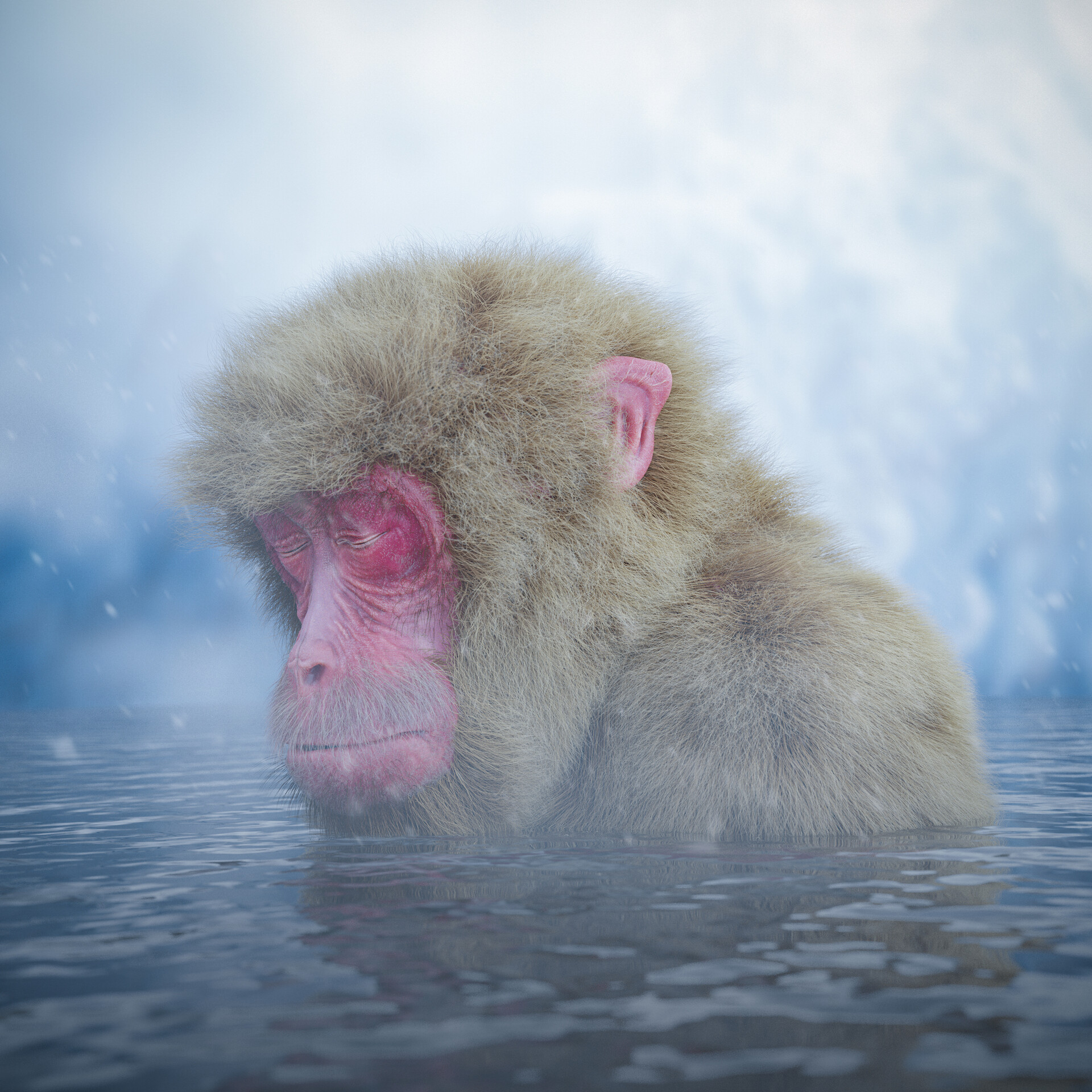 ArtStation - Snow Monkey