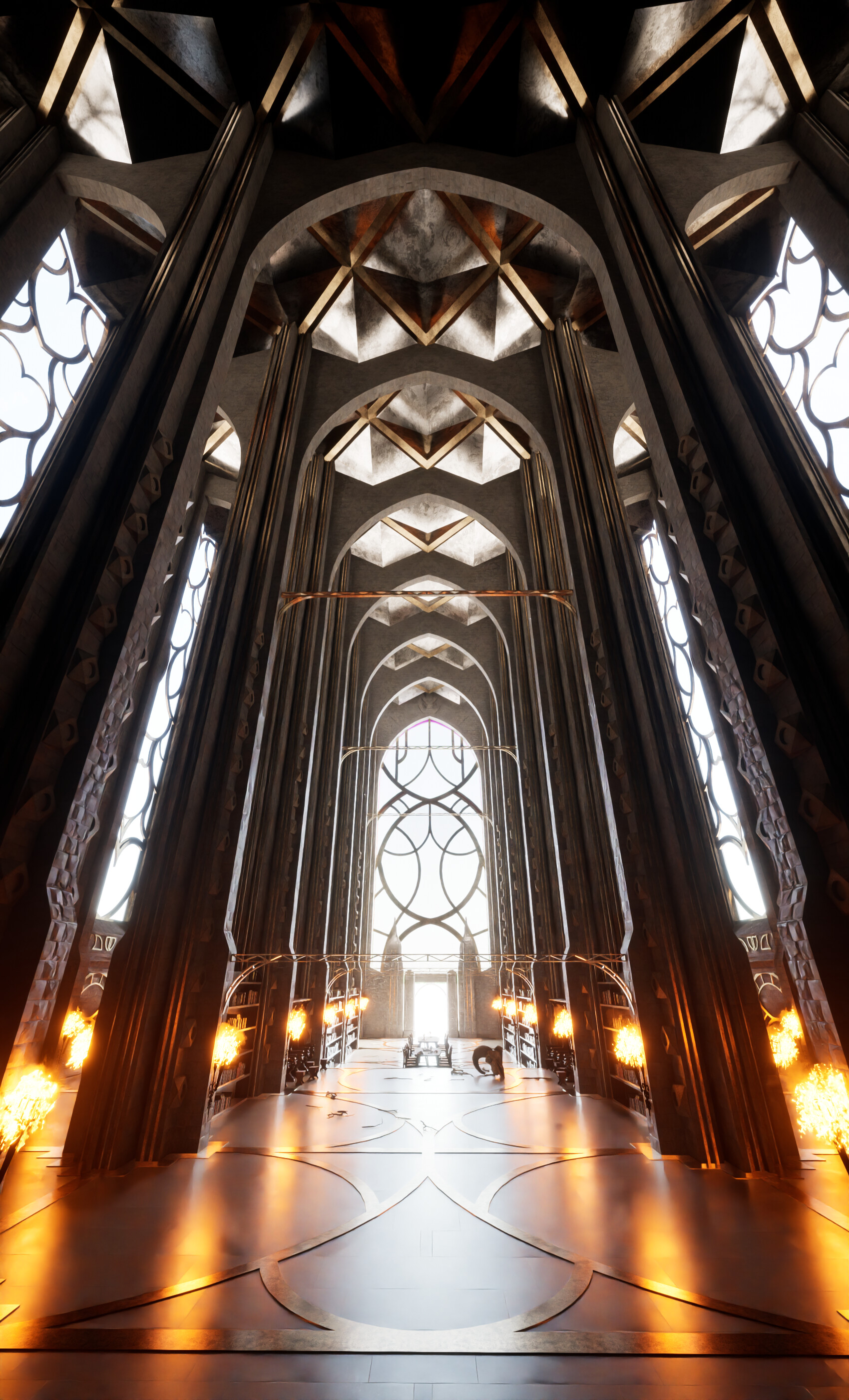 ArtStation - Fantasy Gothic Cathedral - Progress flex