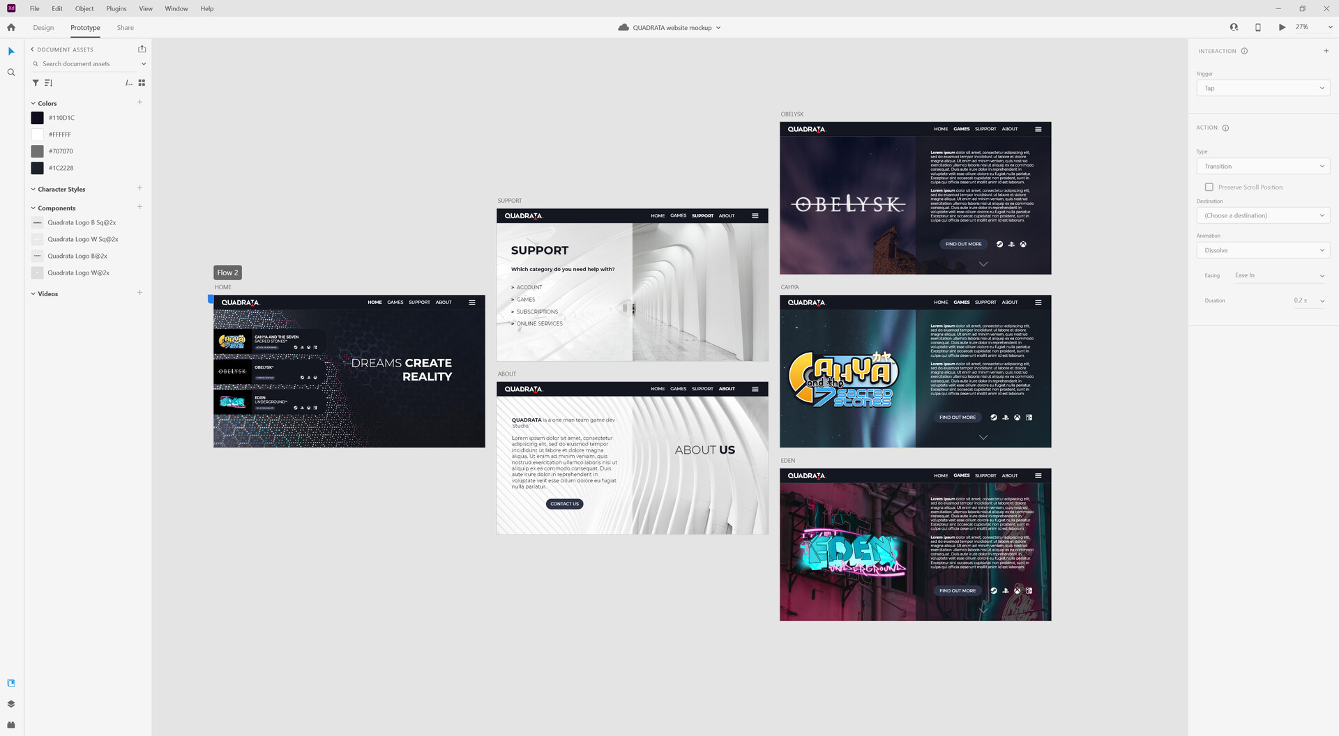 ArtStation - QUADRATA - Website Mock-up