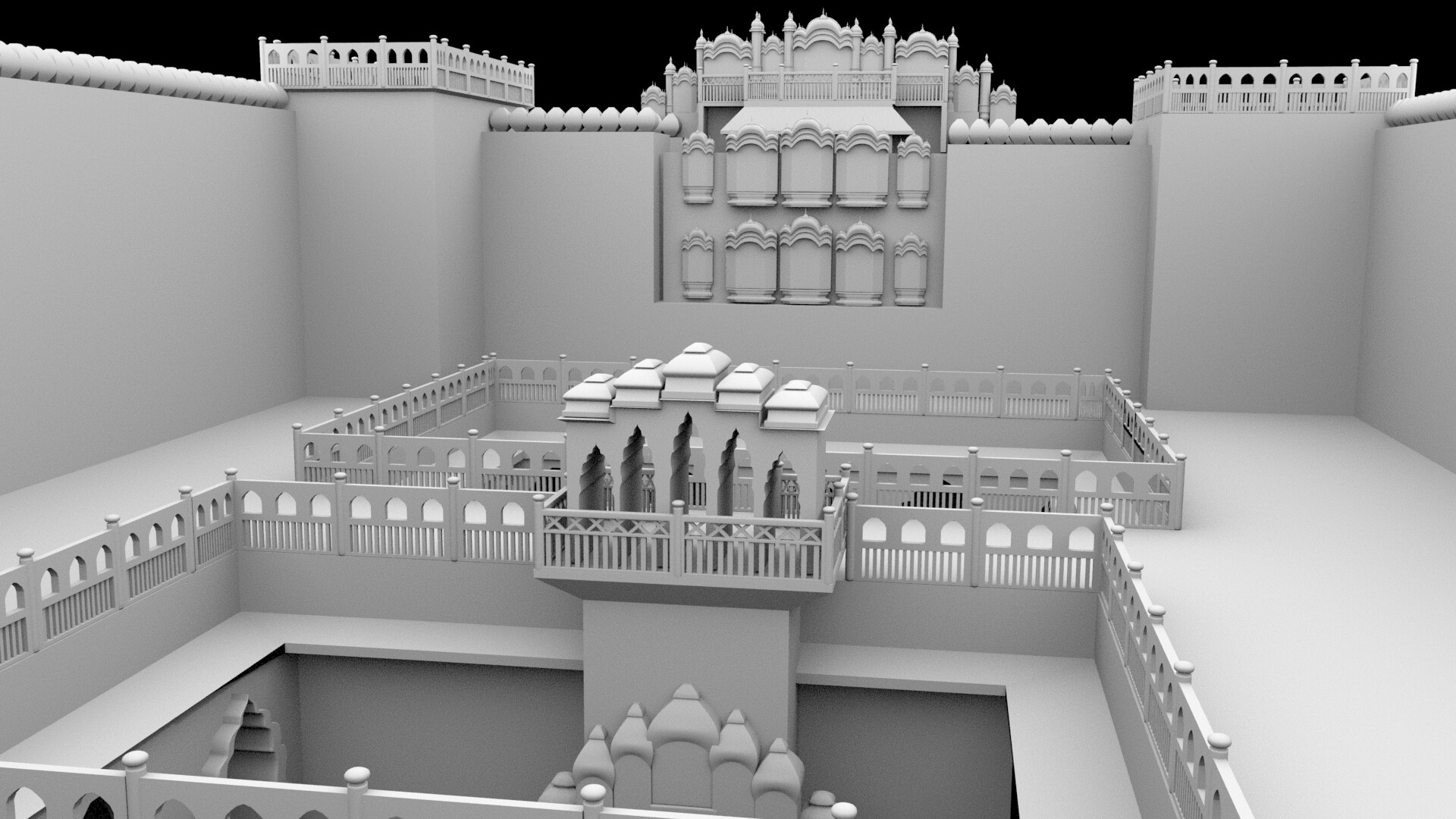 ArtStation - WIP of 3D Model of Hawa Mahal