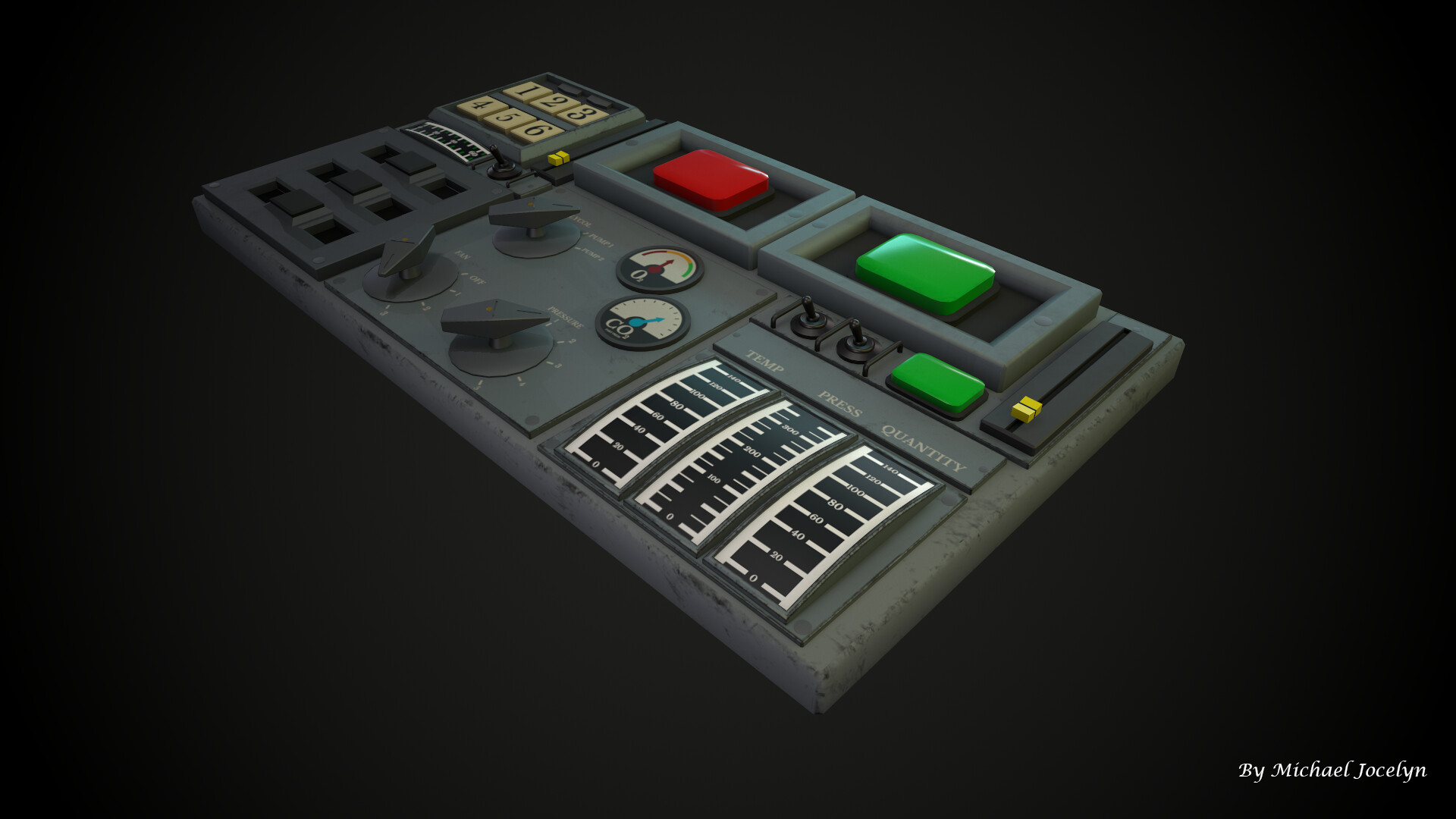 ArtStation - Space Capsule Control Panel