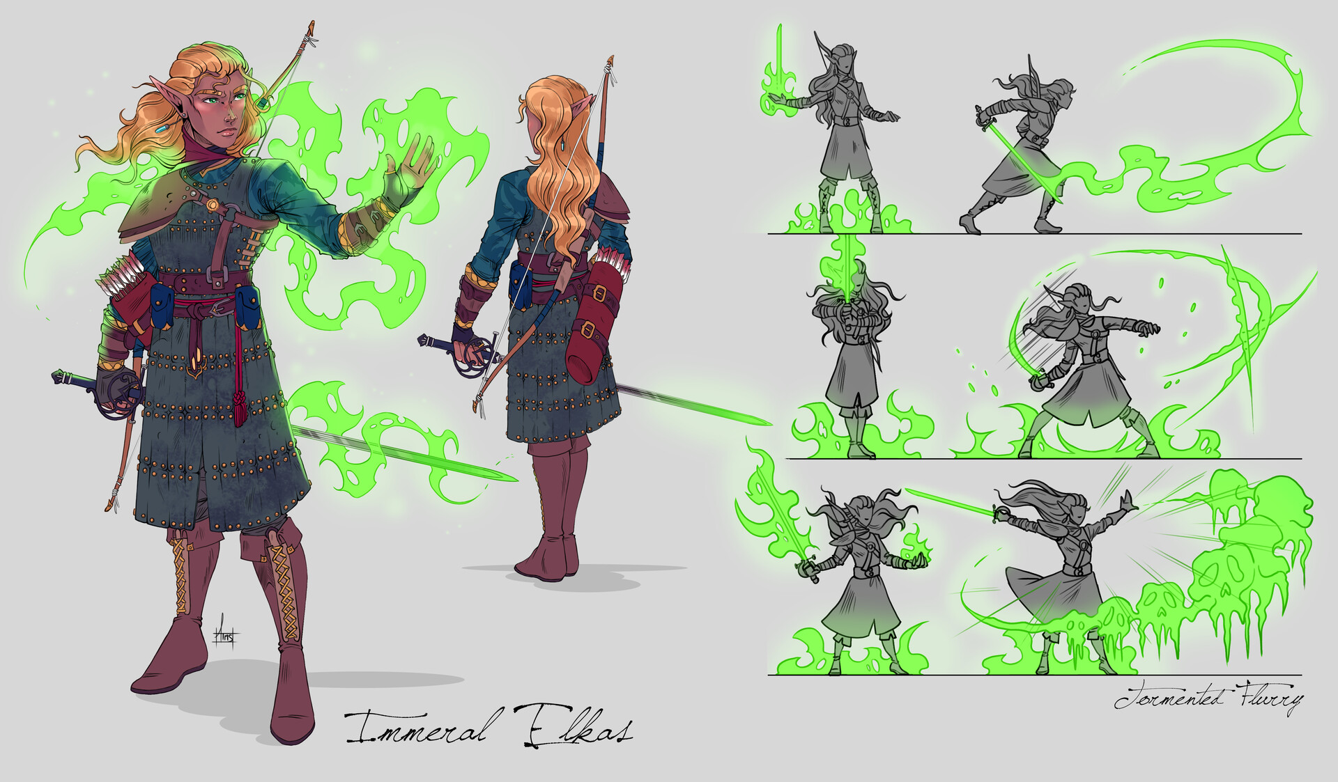 ArtStation - Dungeons & Dragons character turnarounds with movesets ...