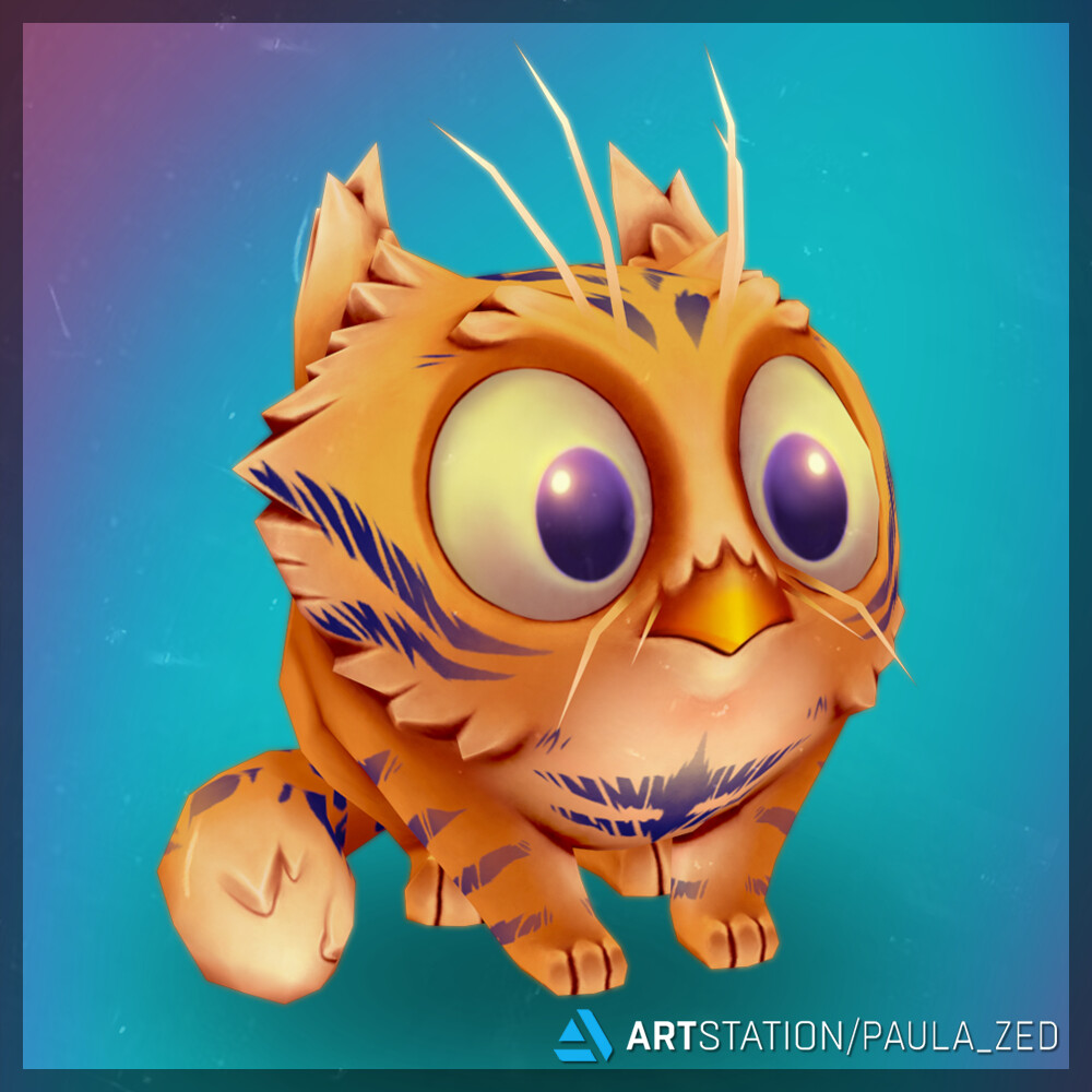 ArtStation - Cute Stylized Owlcat