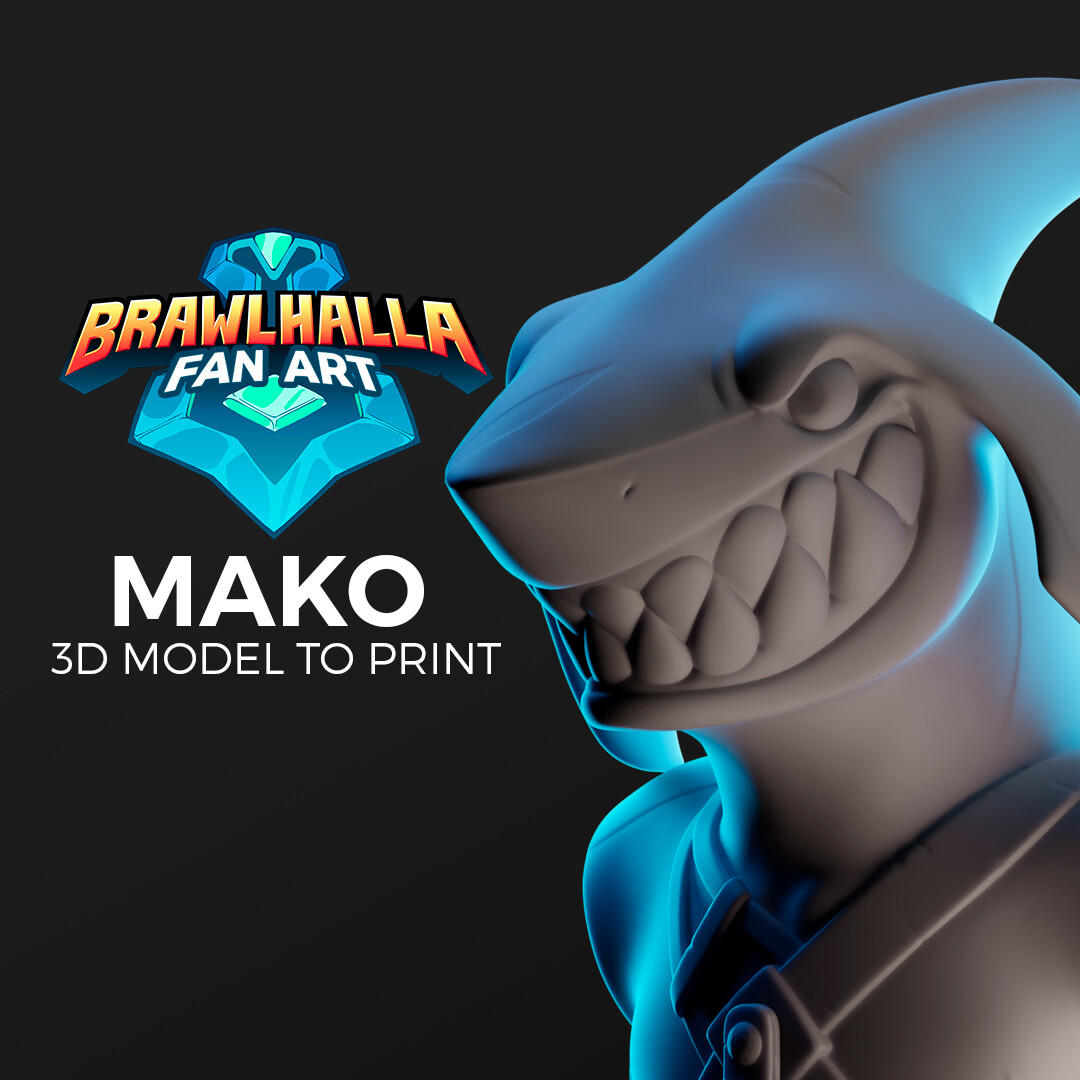 ArtStation - Mako Bust From Brawlhalla
