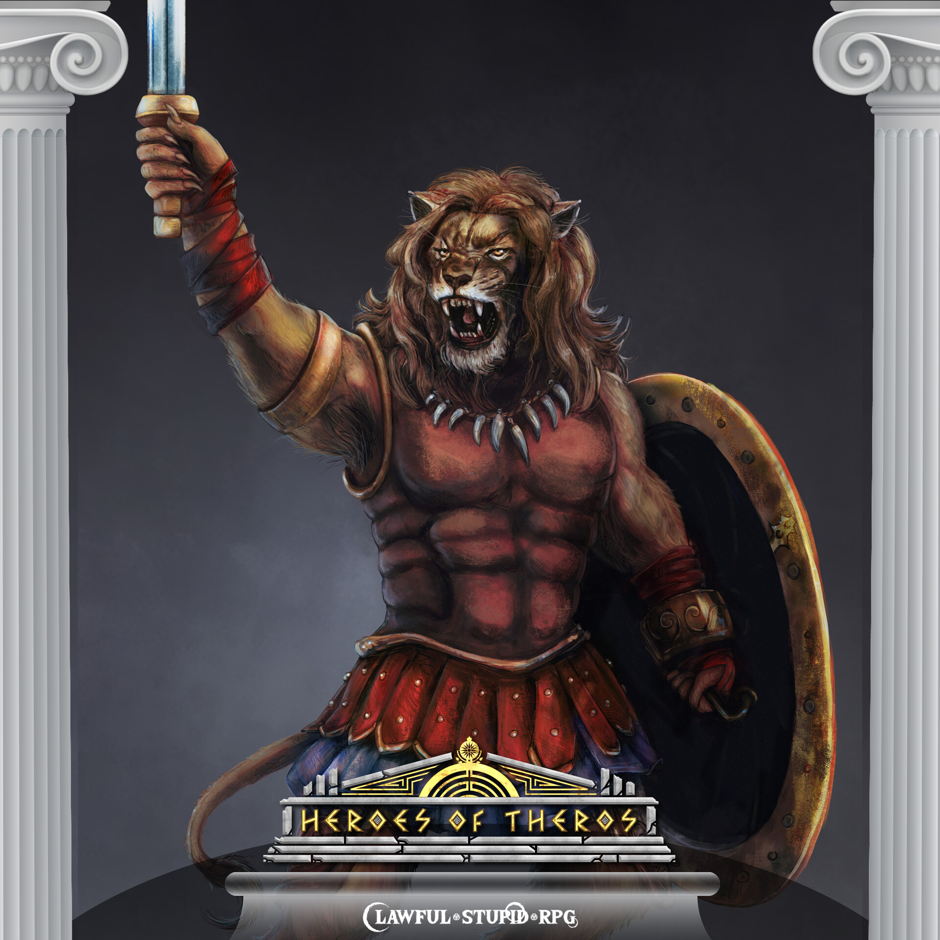 ArtStation - Leonin Battlemaster fighter - Heroes of Theros