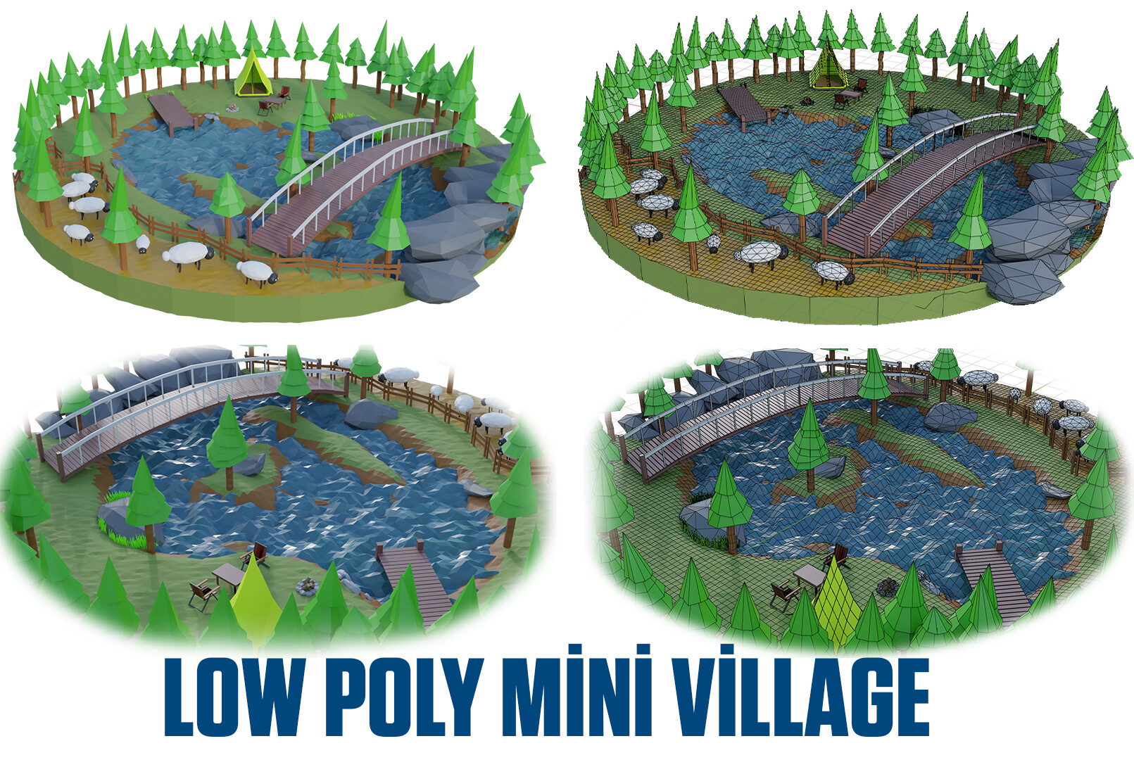 ArtStation - Low Poly Mini Village