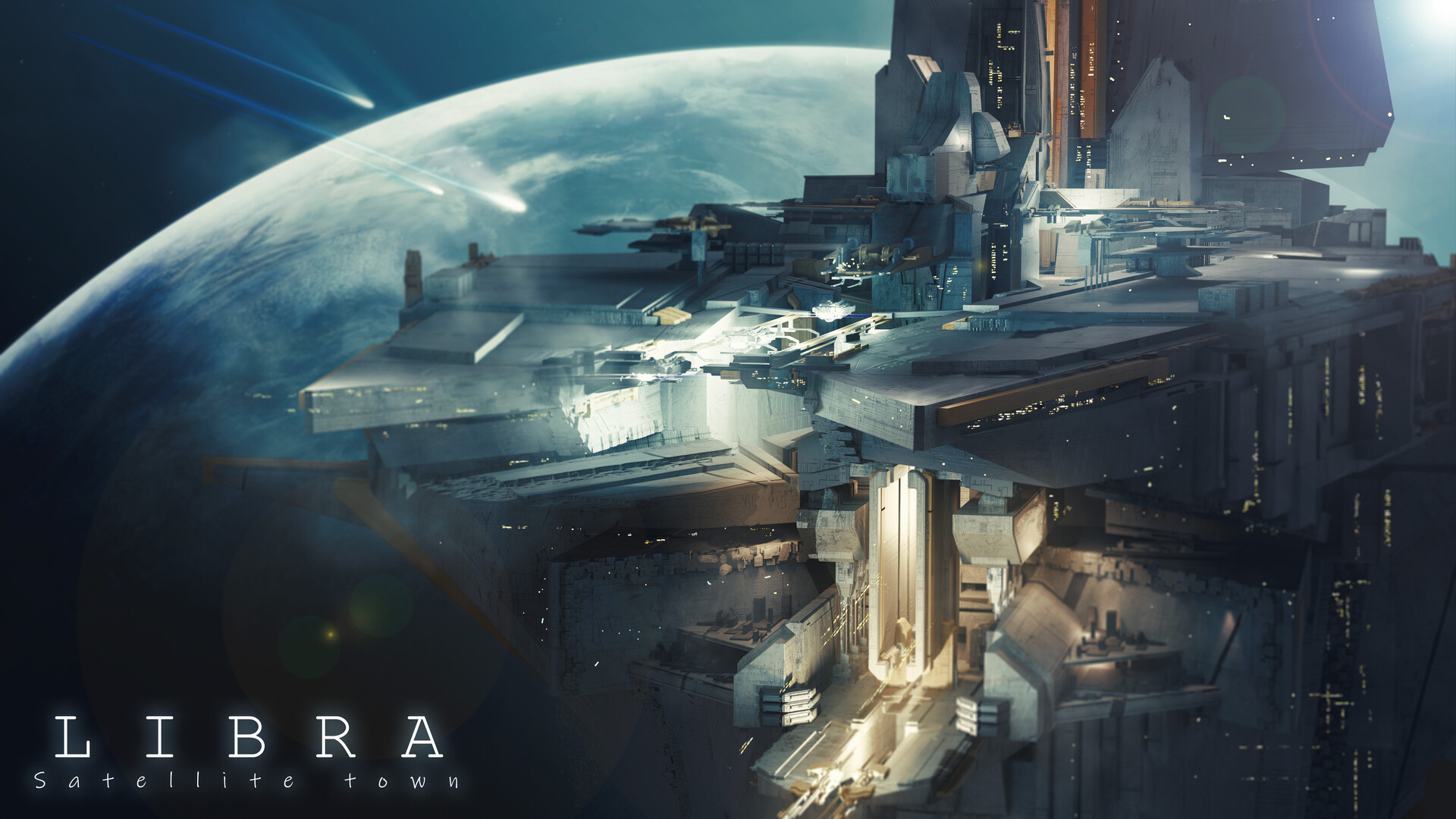 ArtStation - LIBRA-satellite town