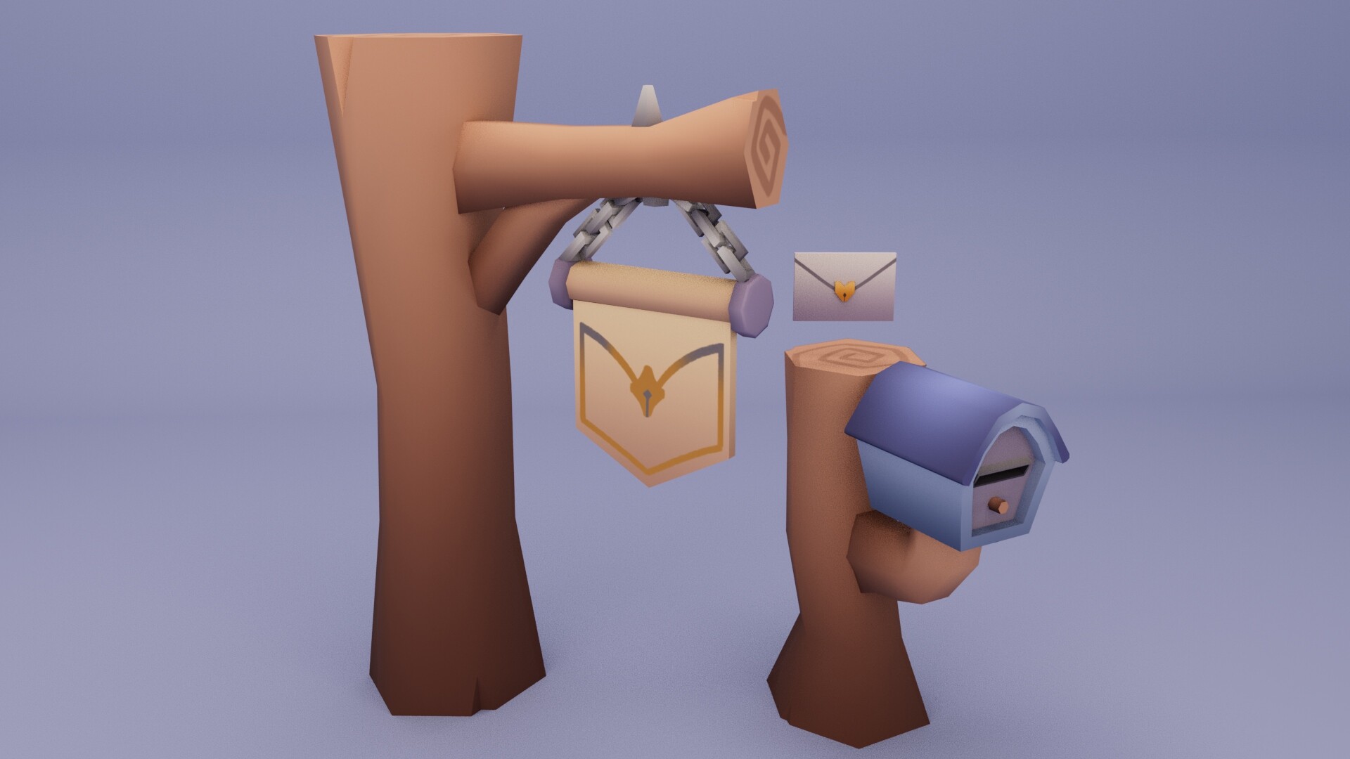 ArtStation - Low Poly Stylized Props - Postway Pass