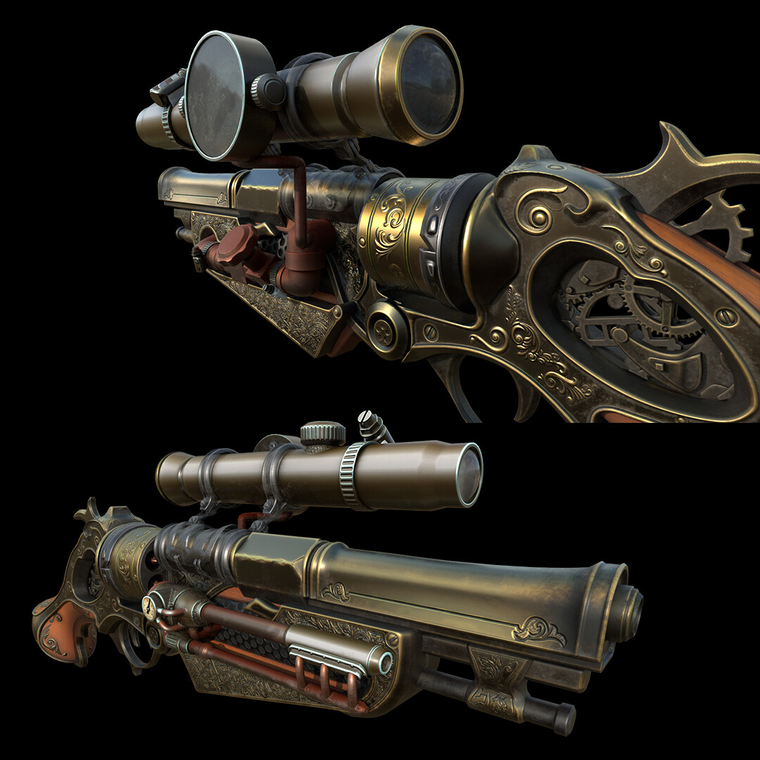 ArtStation - Steampunk Pistol
