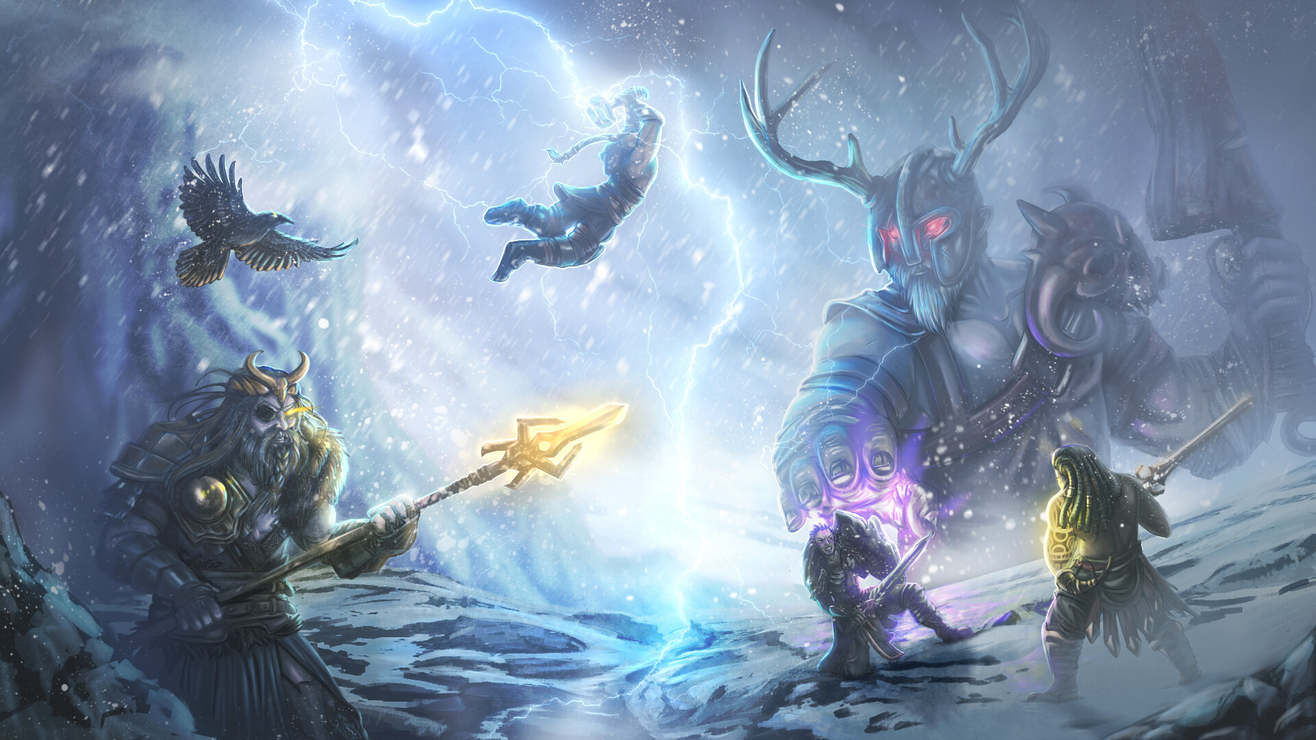 ArtStation - Gods of Asgard - LoadScreen