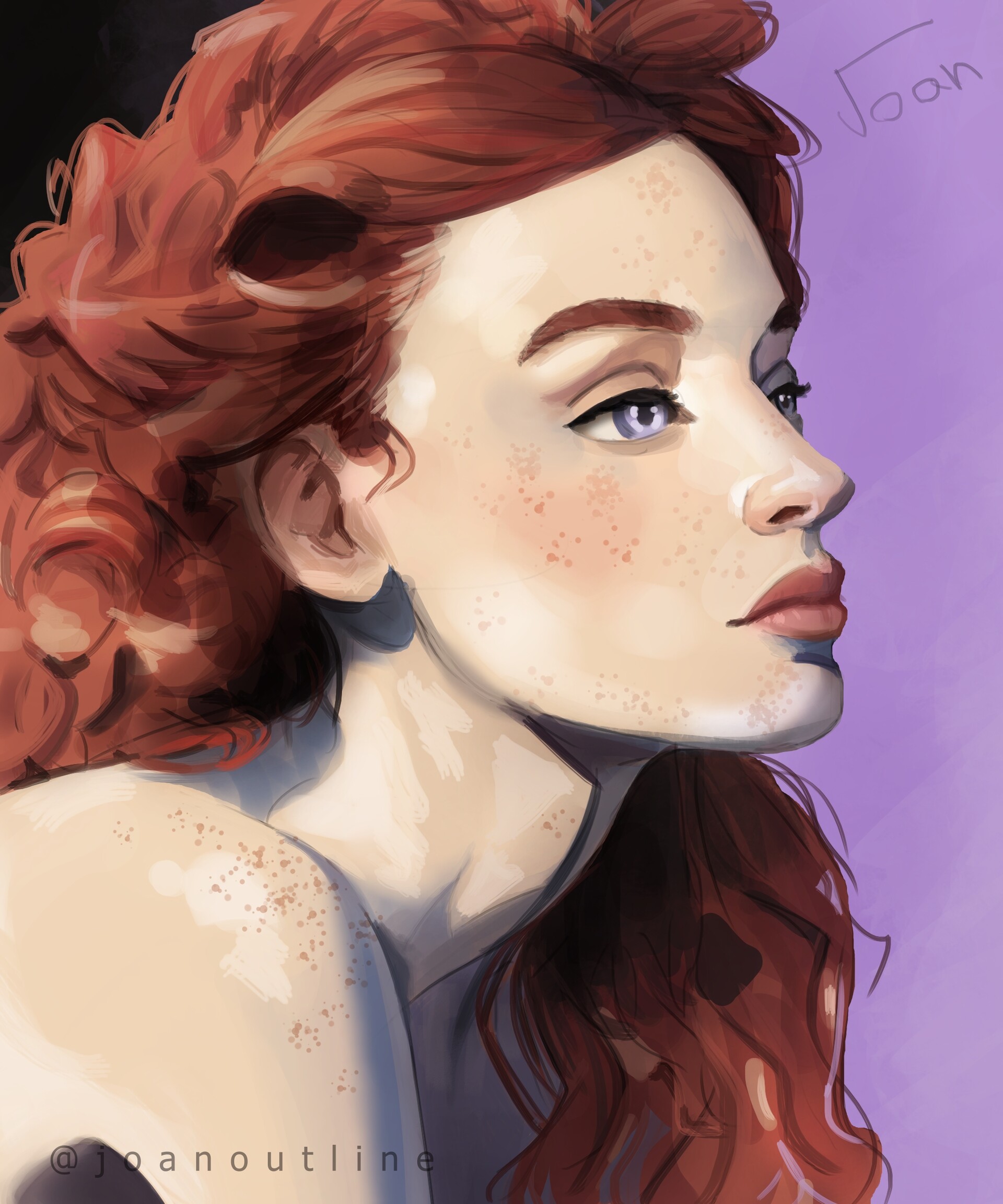 ArtStation - Portrait practice (redhead)