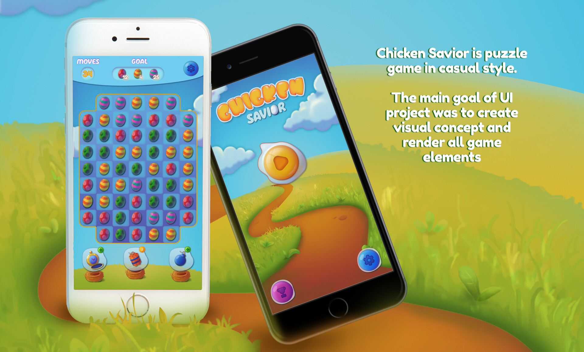 ArtStation - Match 3 Casual game UI