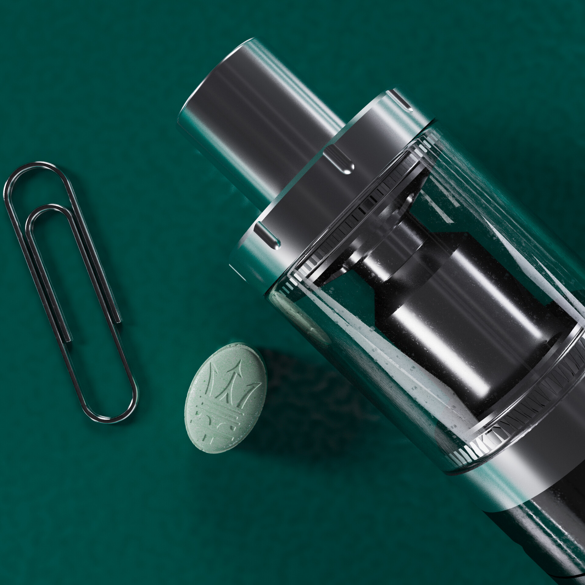 ArtStation - Green "Maserati 300mg NL" Ecstasy pill