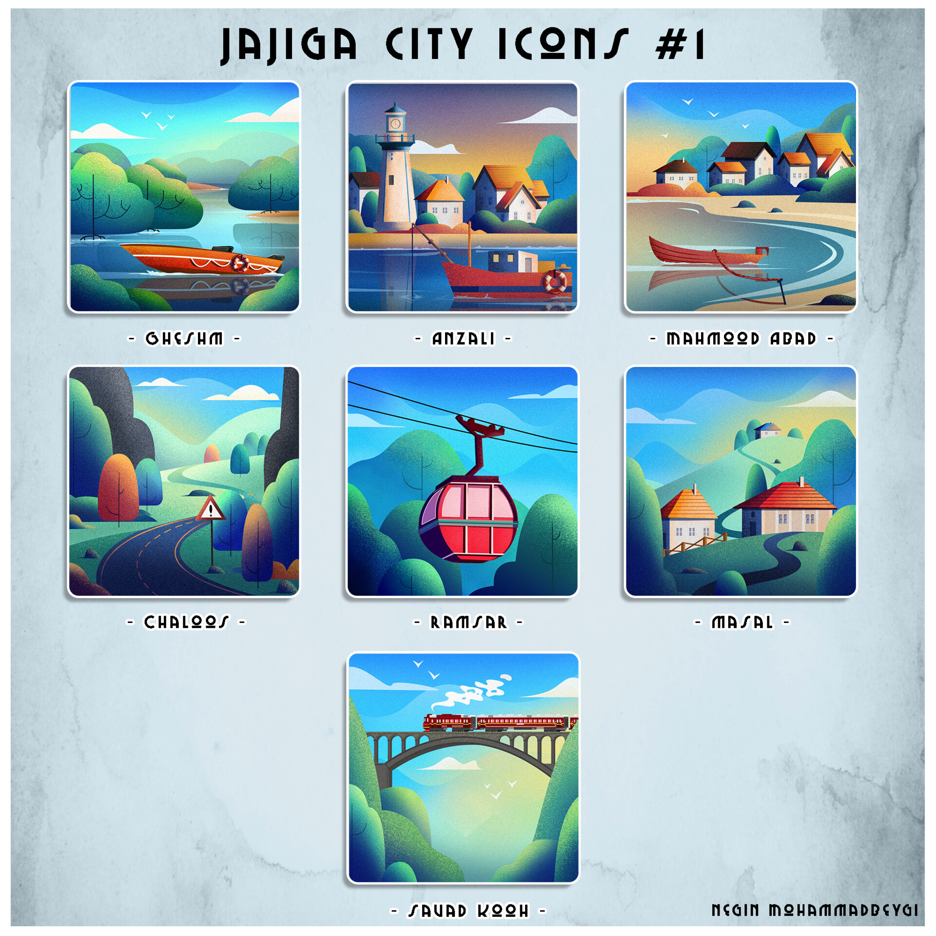 ArtStation - Dream Cities icons #1