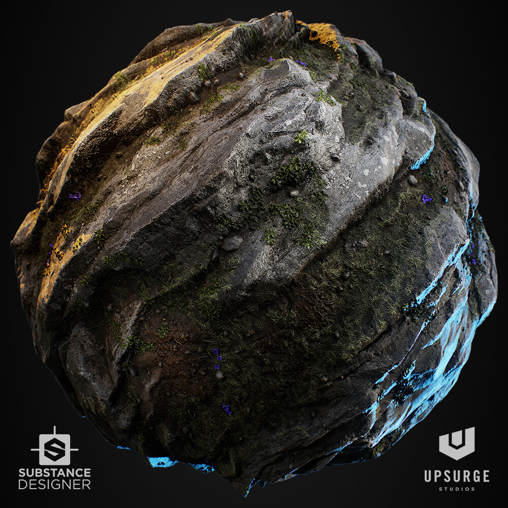 ArtStation - Mossy Cliff Ground Material
