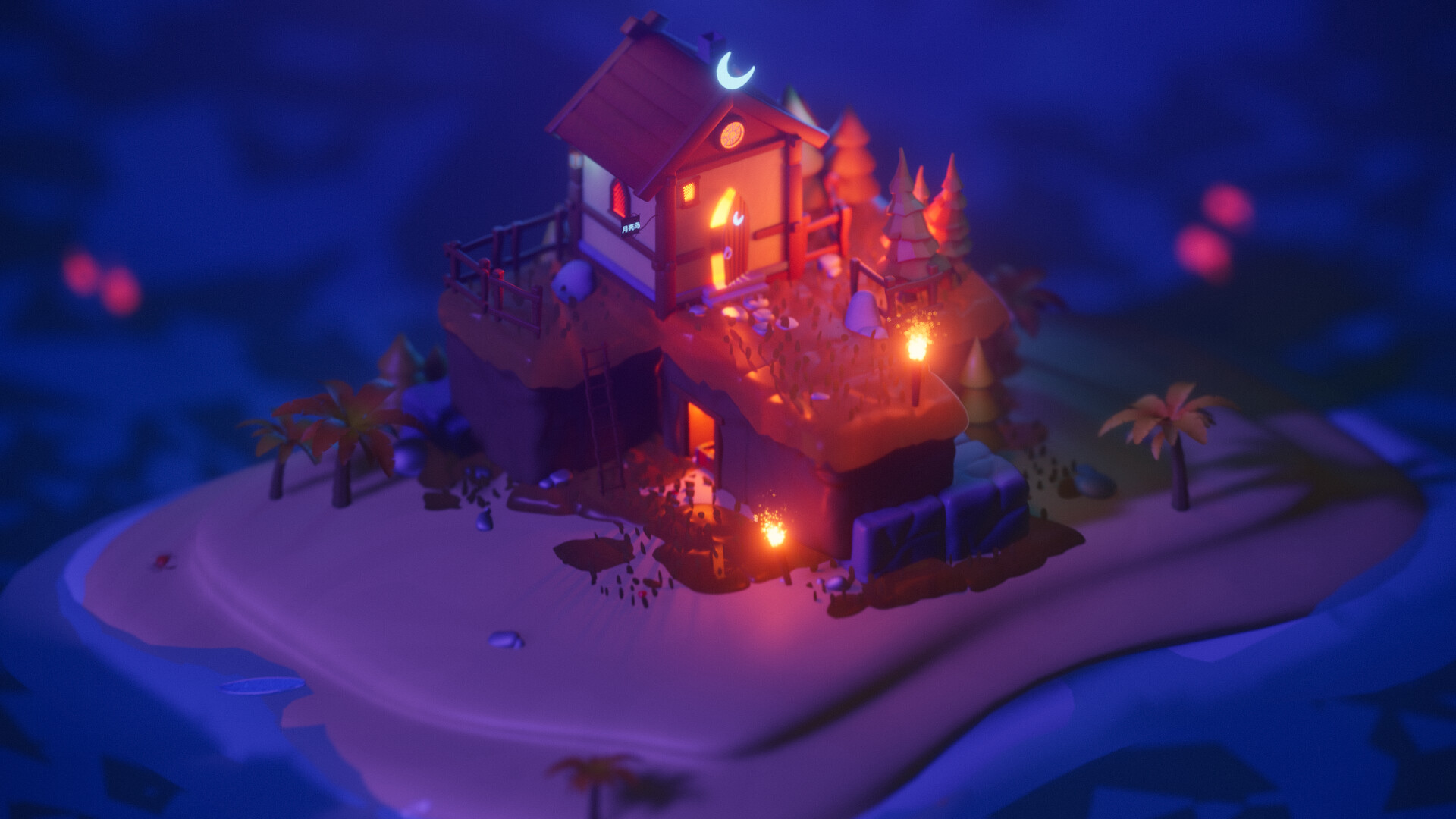 ArtStation - Moon Island! 🏝🌙🏠
