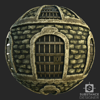 ArtStation - Stylized Dungeon Wall - Substance Designer
