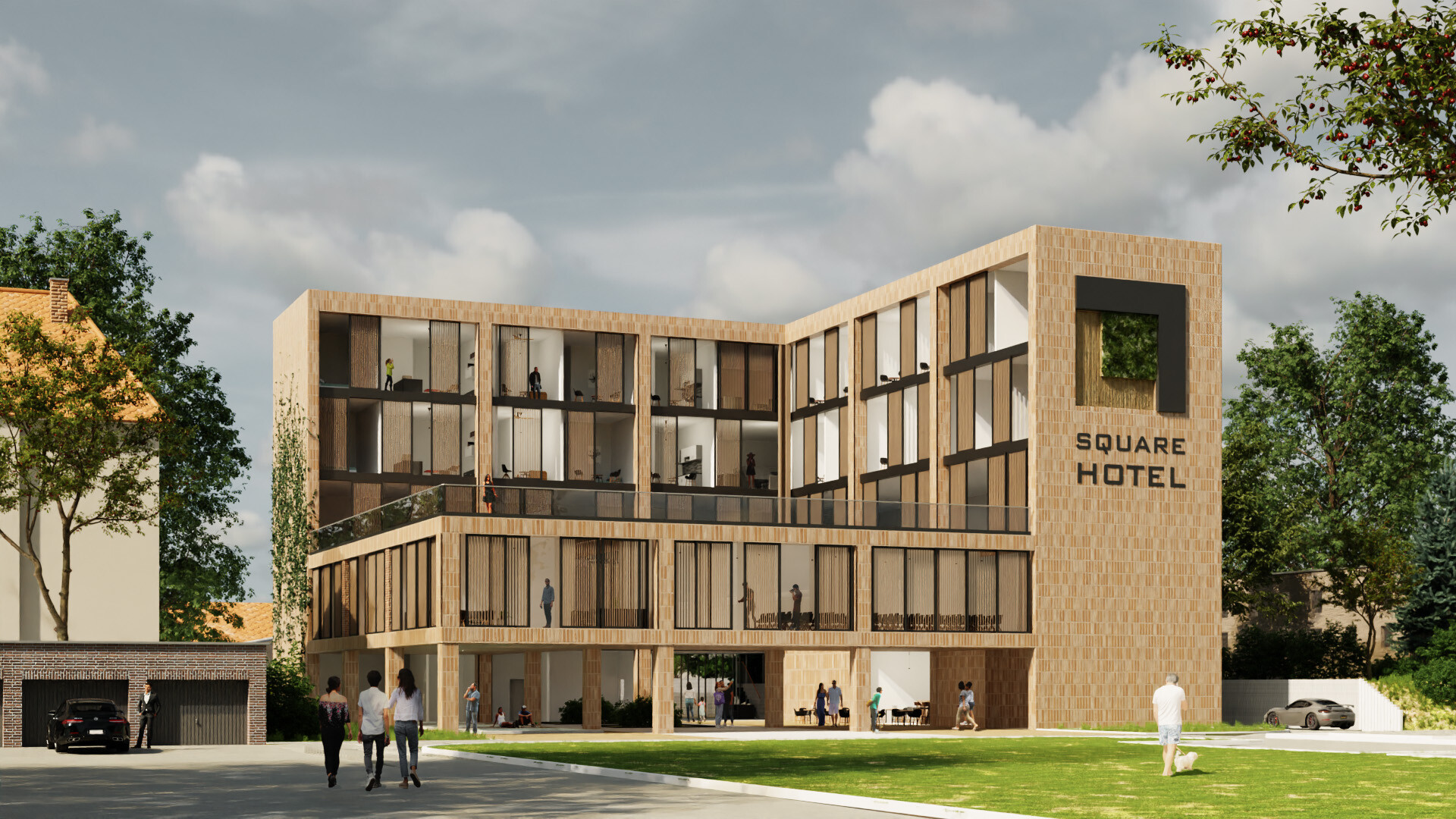 ArtStation - Square Hotel - Exterior and Interior