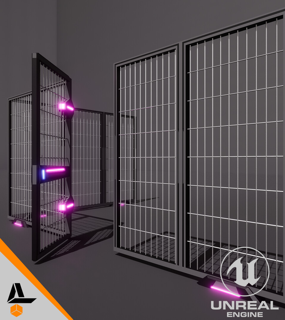 ArtStation - Sci-Fi Lowpoly Fence