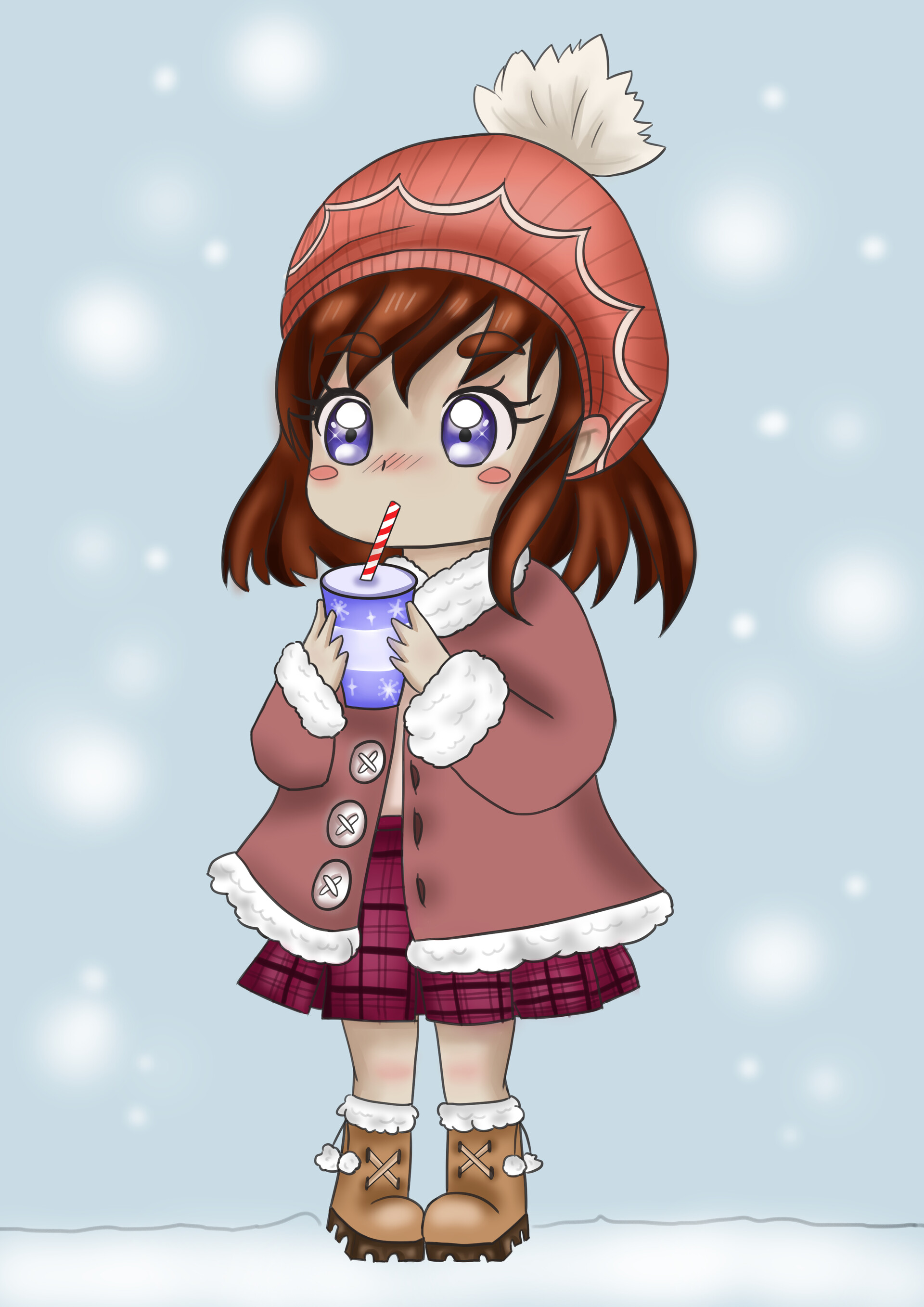 ArtStation - Chibi Winter Girl