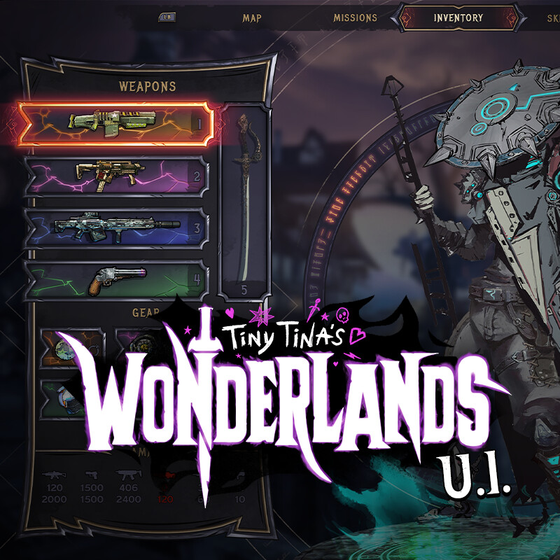 ArtStation - Tiny Tina's Wonderlands Inventory Screen