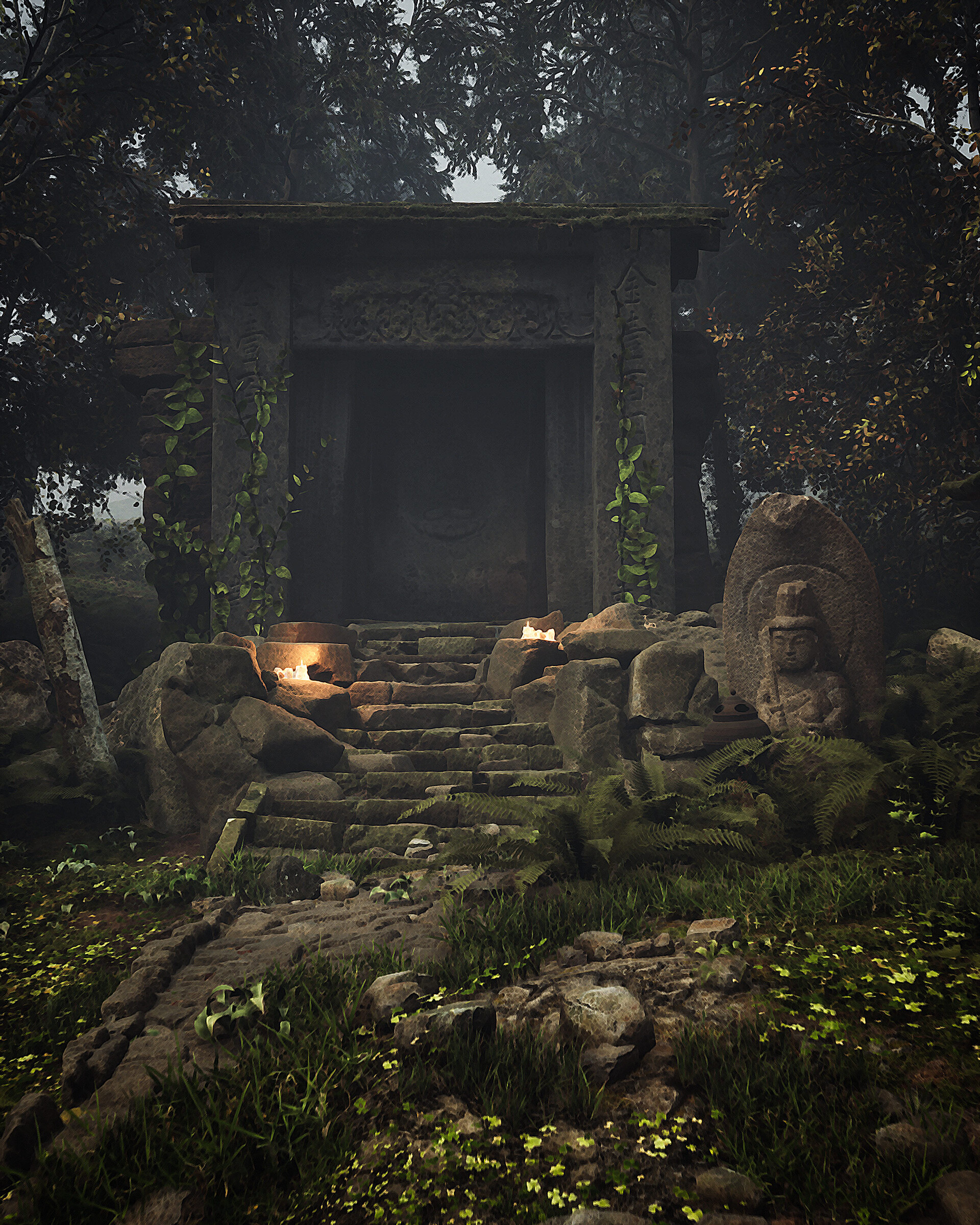 ArtStation - My Japanese Shrine Path several moods Unreal Engine 5 Lumen
