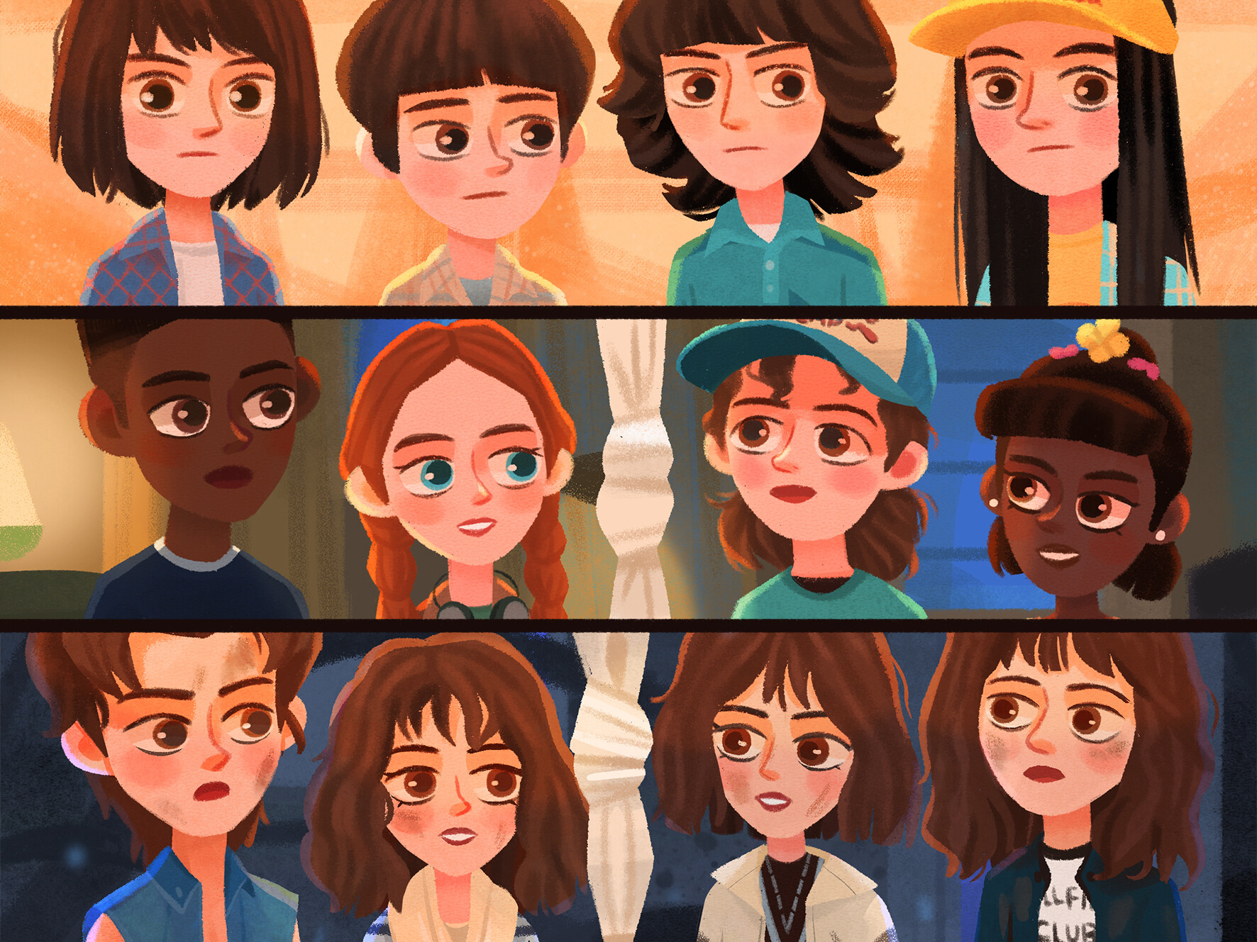 ArtStation - Stranger Things S4 character illustration