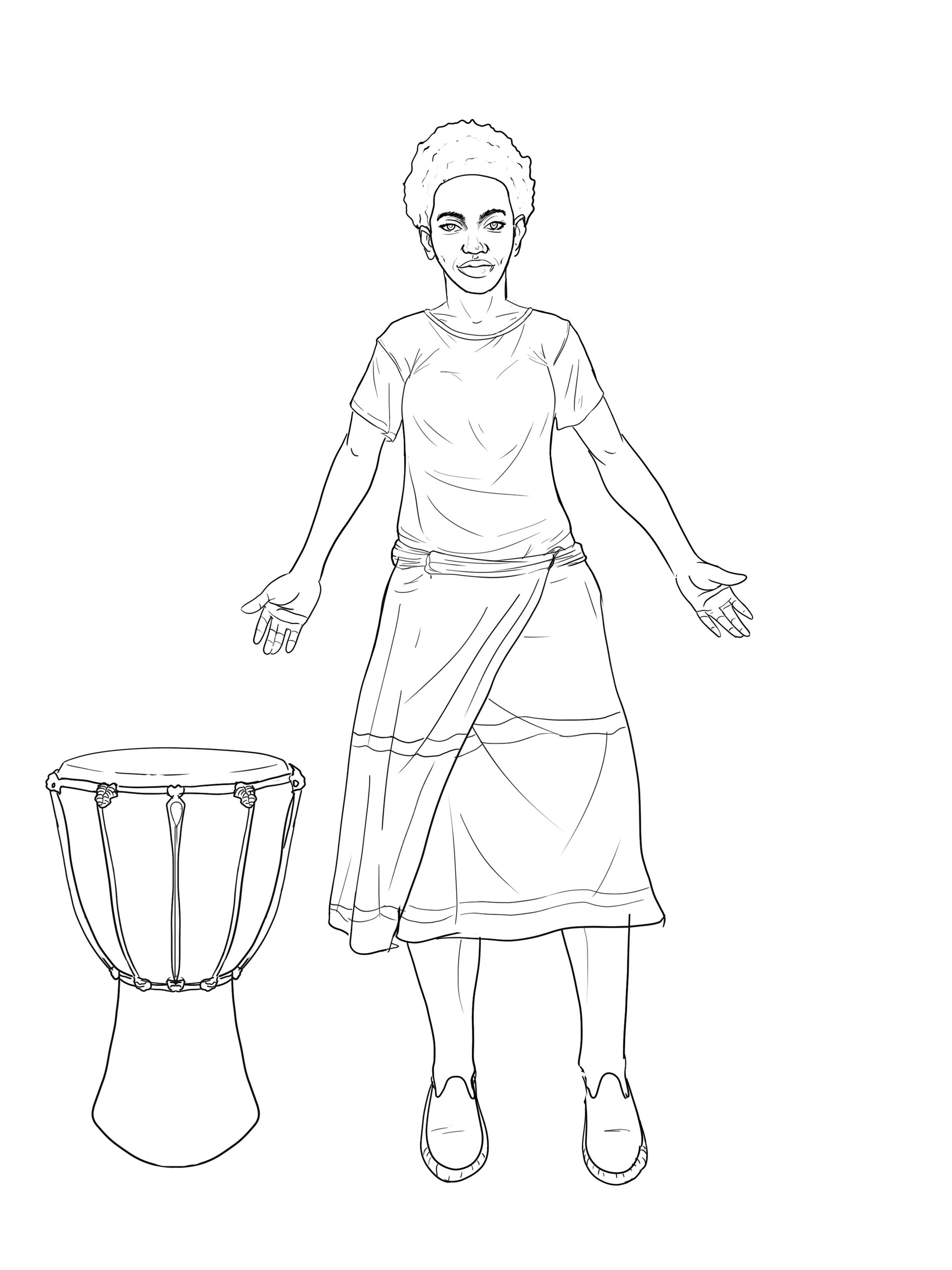 ArtStation - Neema character design sketches