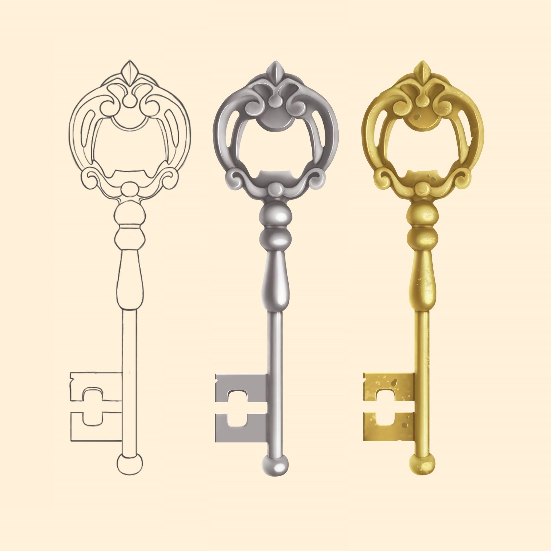 ArtStation - Keys concept art (20 hours)