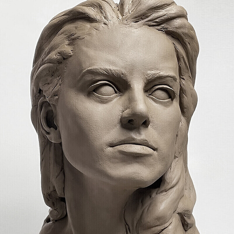 ArtStation - water clay life-size sculpt of Sandrela