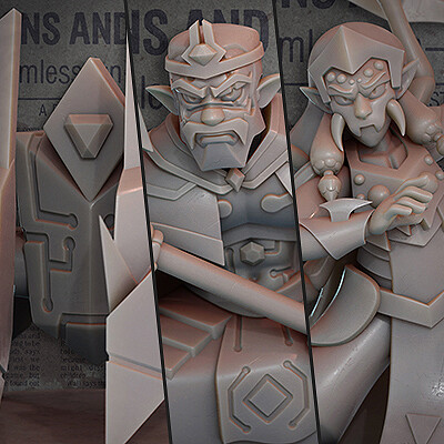 ArtStation - Fool's Gold miniatures: Foreclaimer King, Watcher and ...