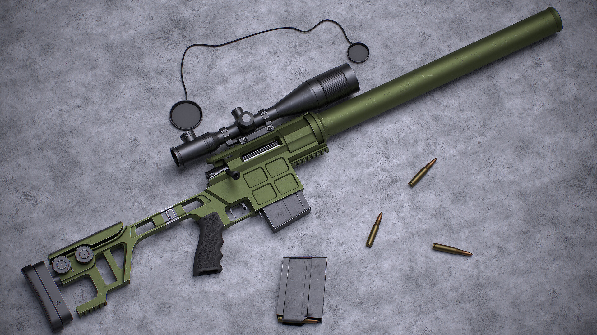 ArtStation - DVL-10 M2 URBANA 7.62x51