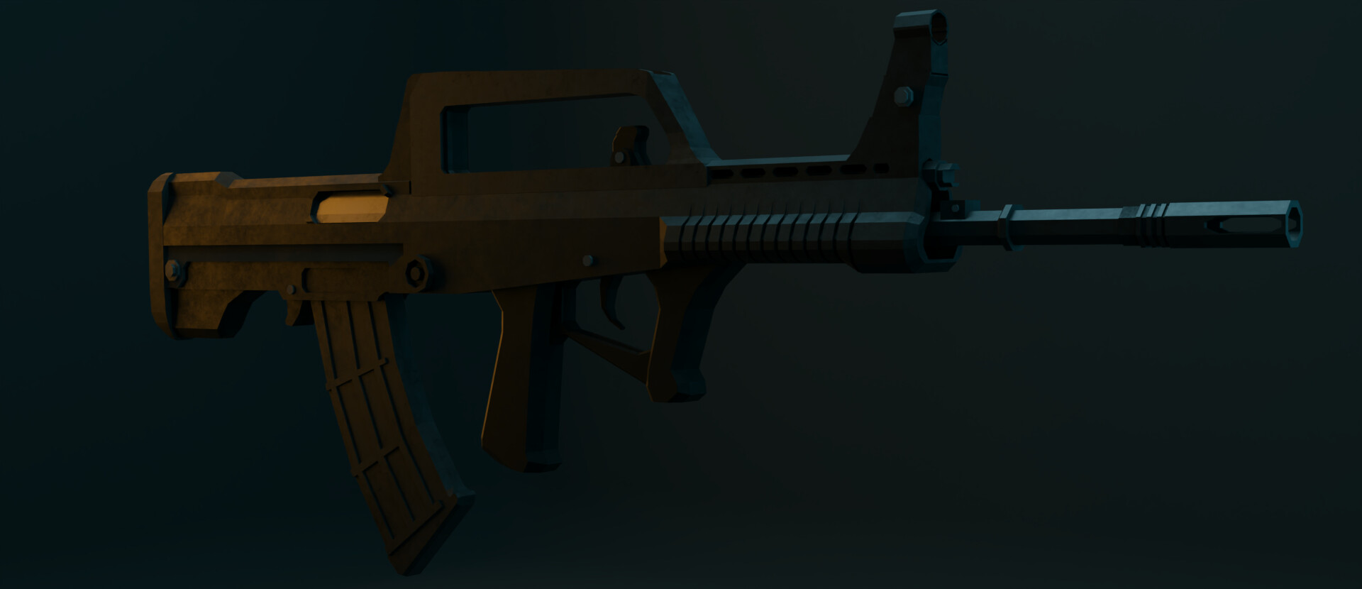 ArtStation - low poly QBZ