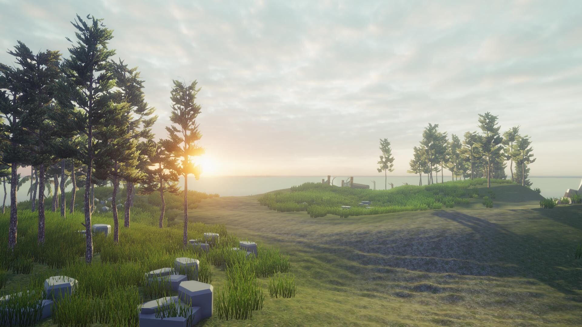 ArtStation - Sunset view in an island