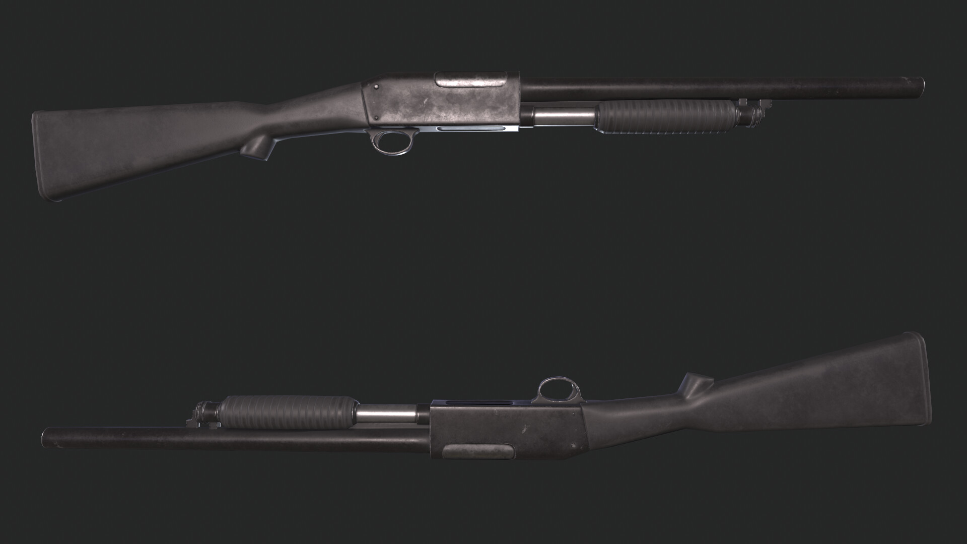 ArtStation - Low poly pump shotgun