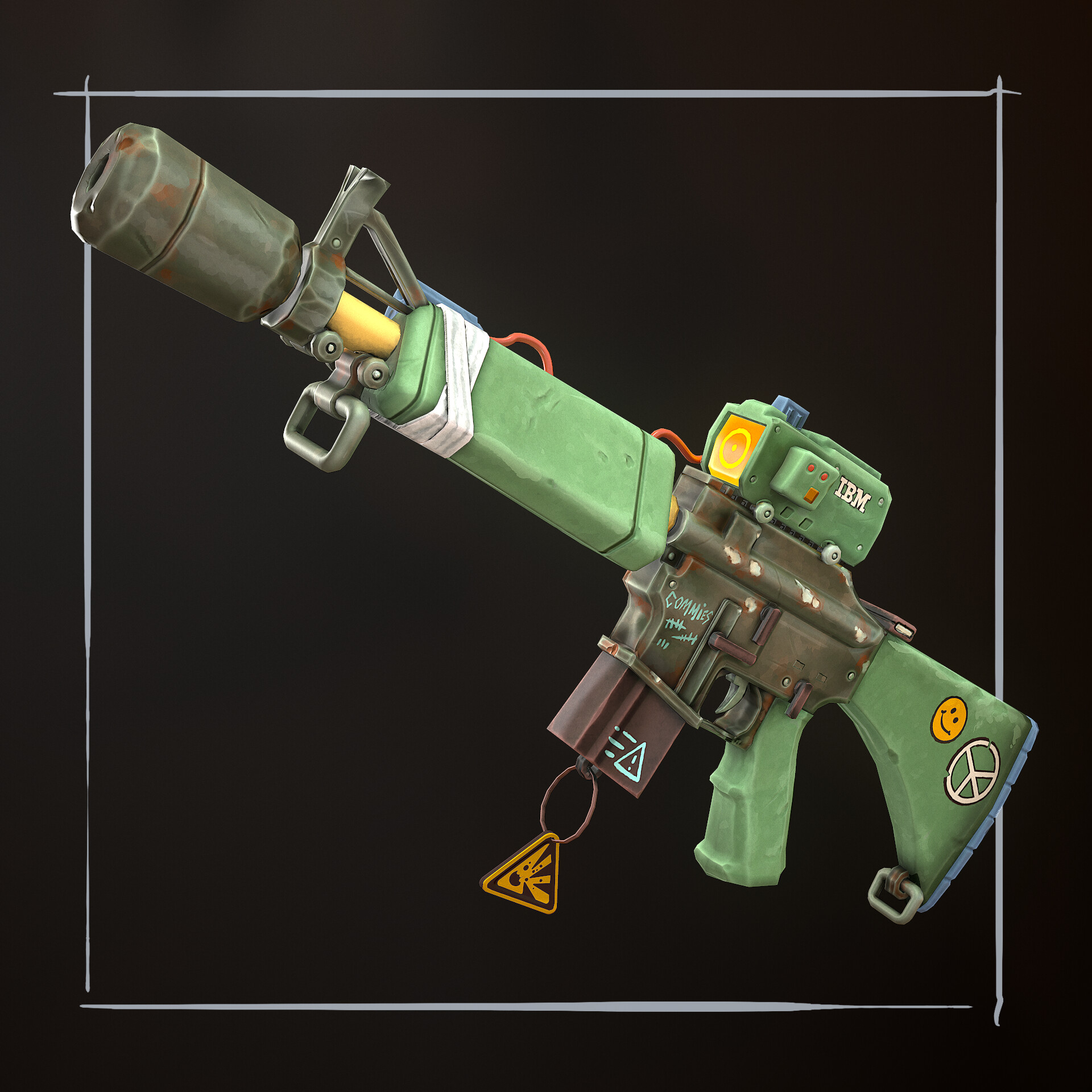 ArtStation - Stylised Machine Gun