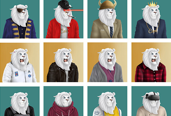 ArtStation - White Lion NFT Collection of 10,000 Kings and Queens