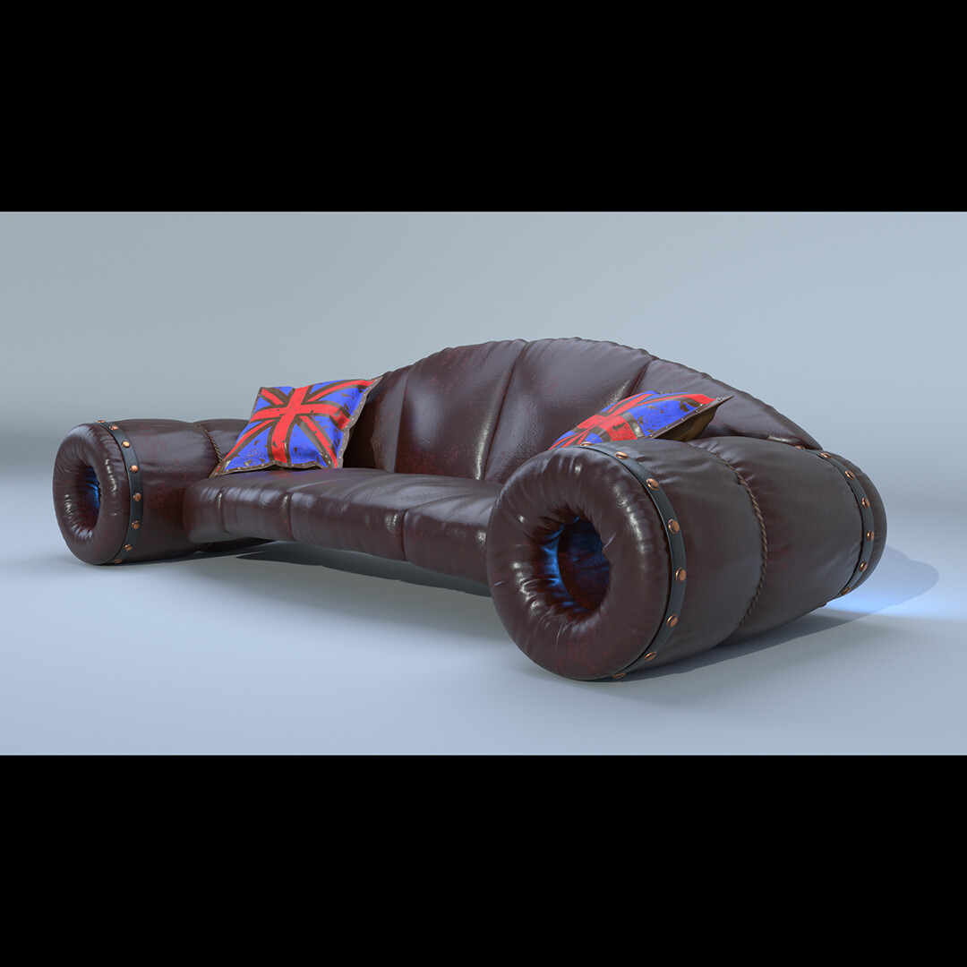 ArtStation - Turbo sofa brown