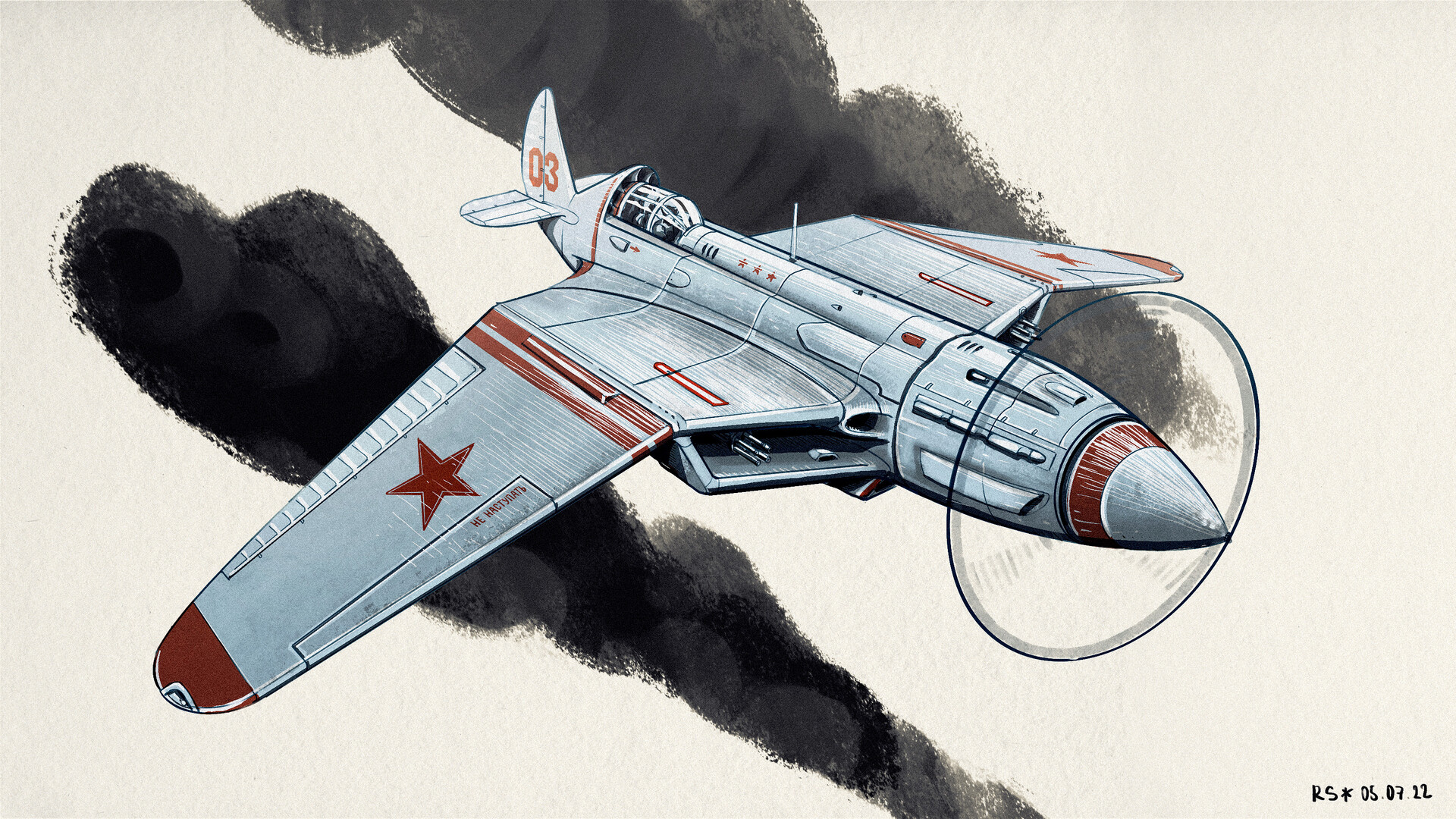 ArtStation - Fictional WW2 fighter airplane concept